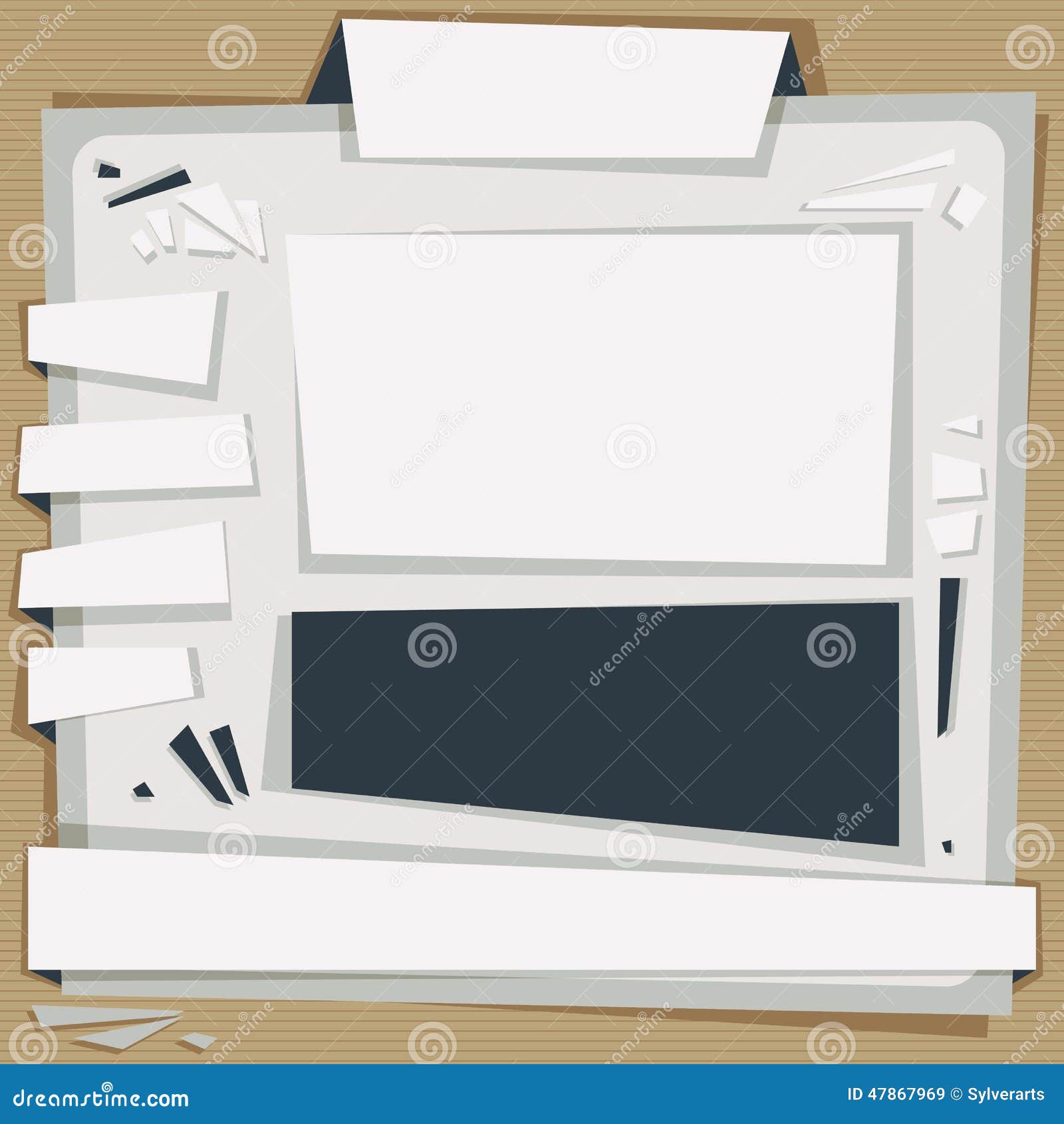 Paper website template. stock vector. Illustration of menu - 47867969