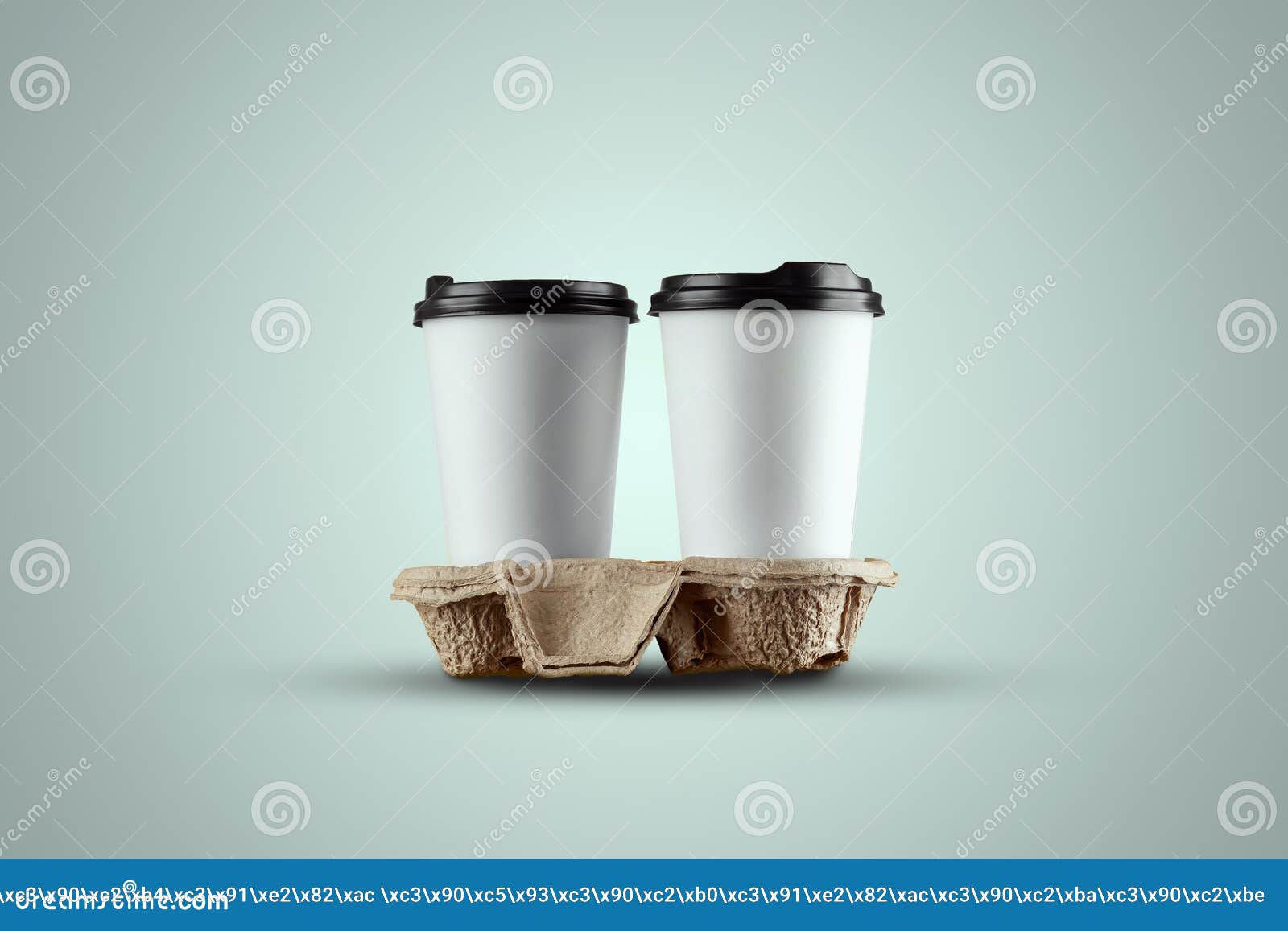 Paper White Coffee Cup Isolated on a Blue Background. Mockup, Layout ...