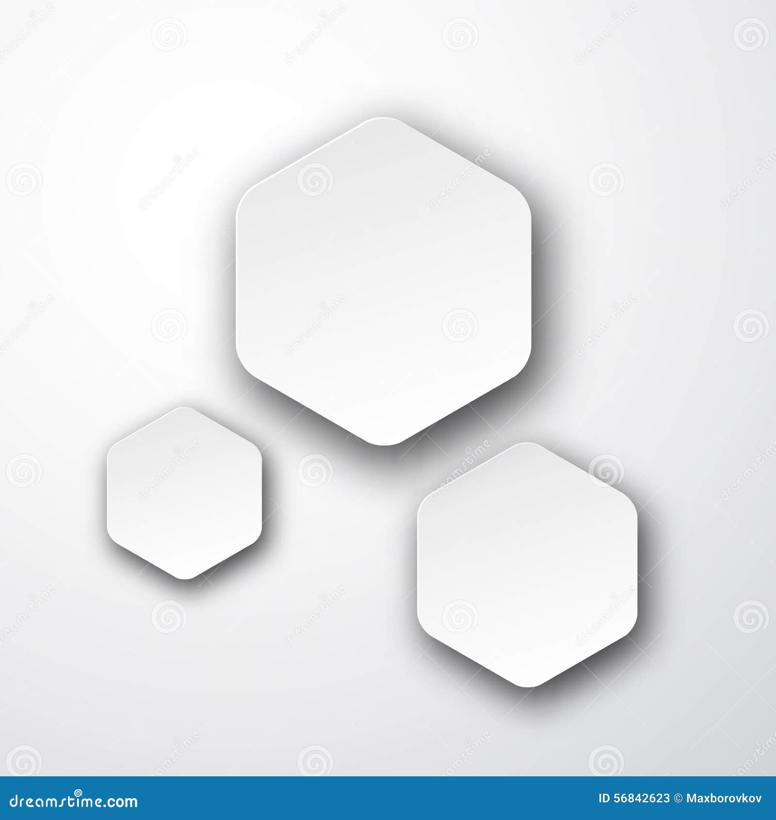 Paper White Hexagonal Notes Stock Vector - Illustration of banner ...