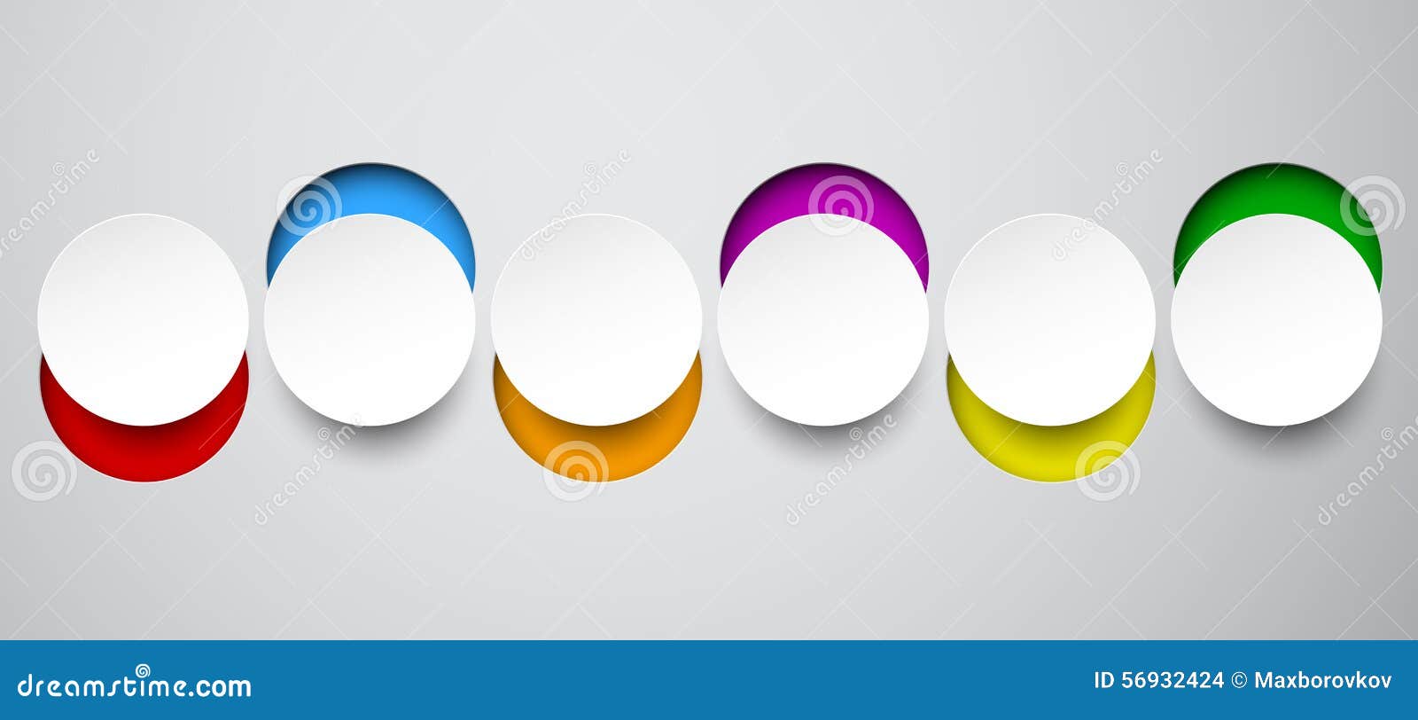 Paper white round notes stock vector. Illustration of graphic - 56932424