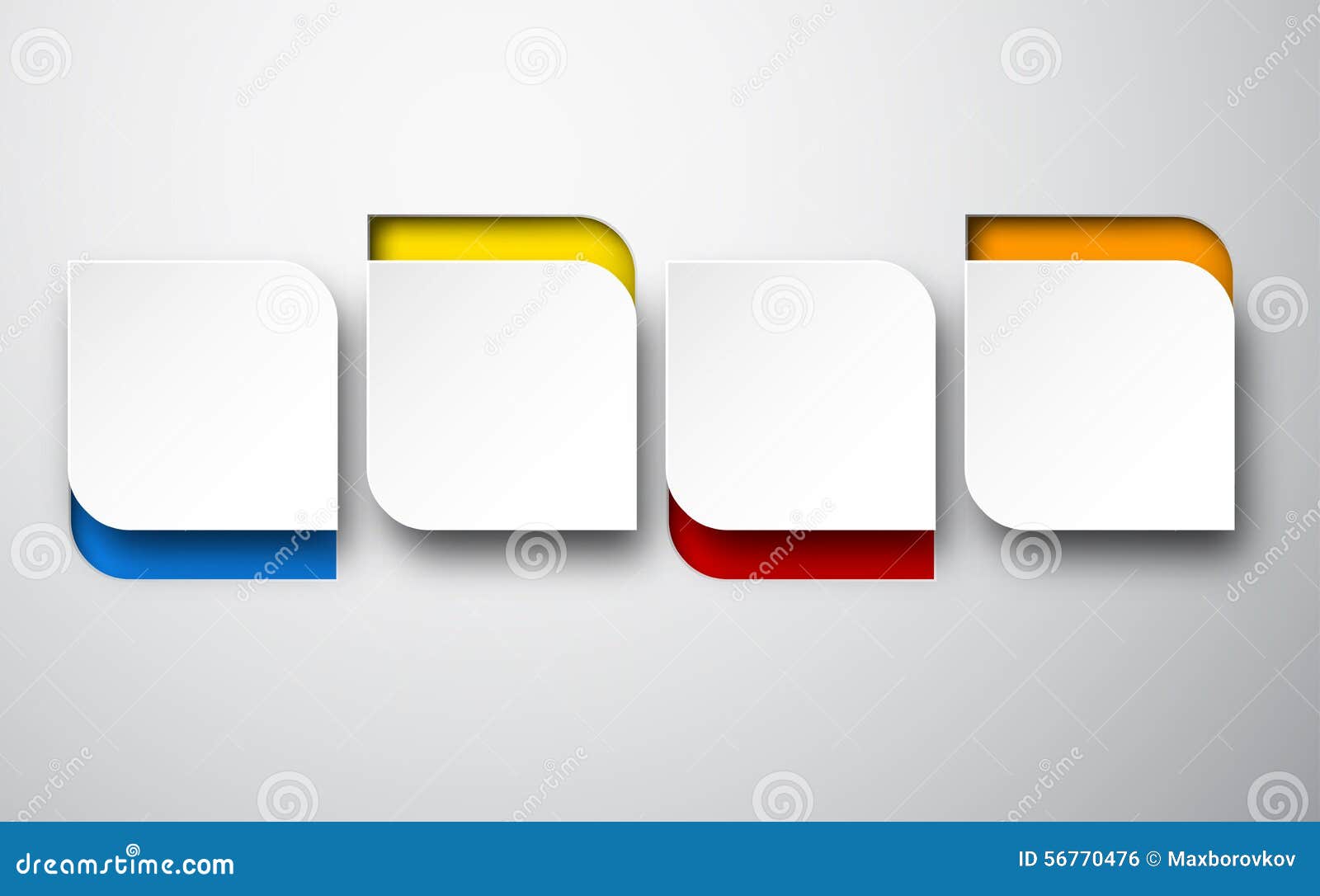 Paper white rounded notes stock vector. Illustration of shape - 56770476