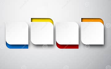 Paper white rounded notes stock vector. Illustration of shape - 56770476