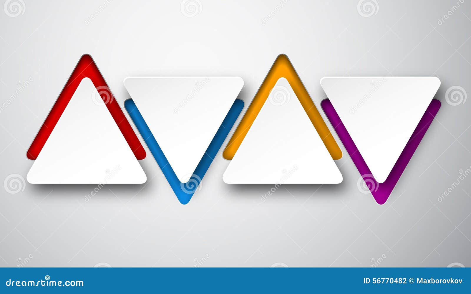 Paper White Triangular Notes Stock Vector - Illustration of design ...