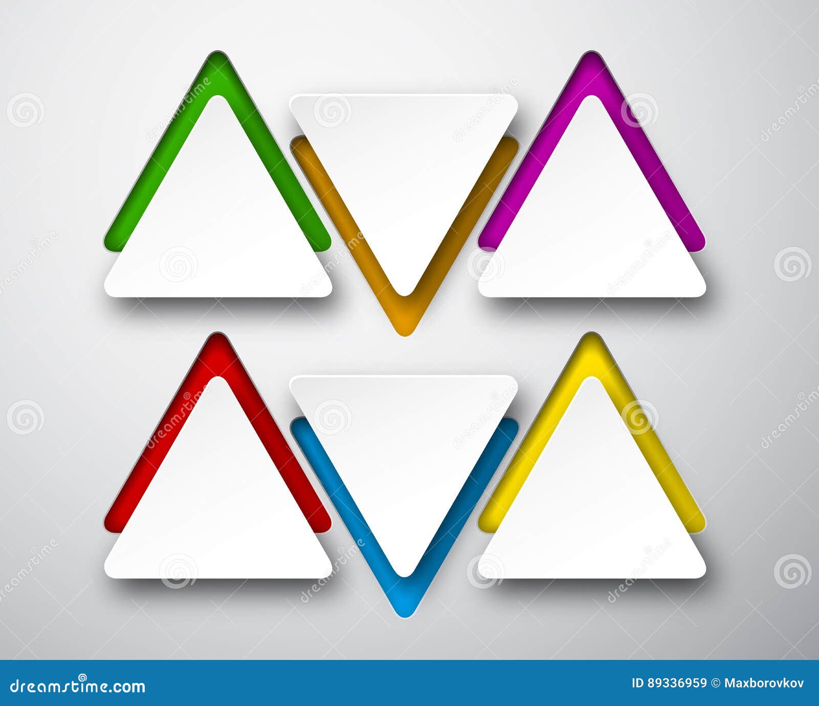 Paper White Triangular Notes. Stock Vector - Illustration of ...