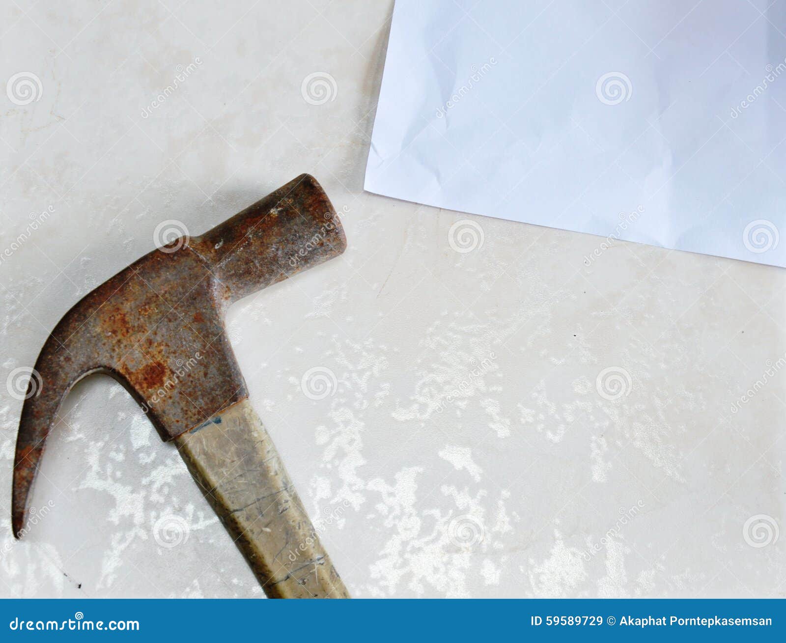 Paper Win Hammer As Rock Paper Scissors Game Stock Image - Image of ...