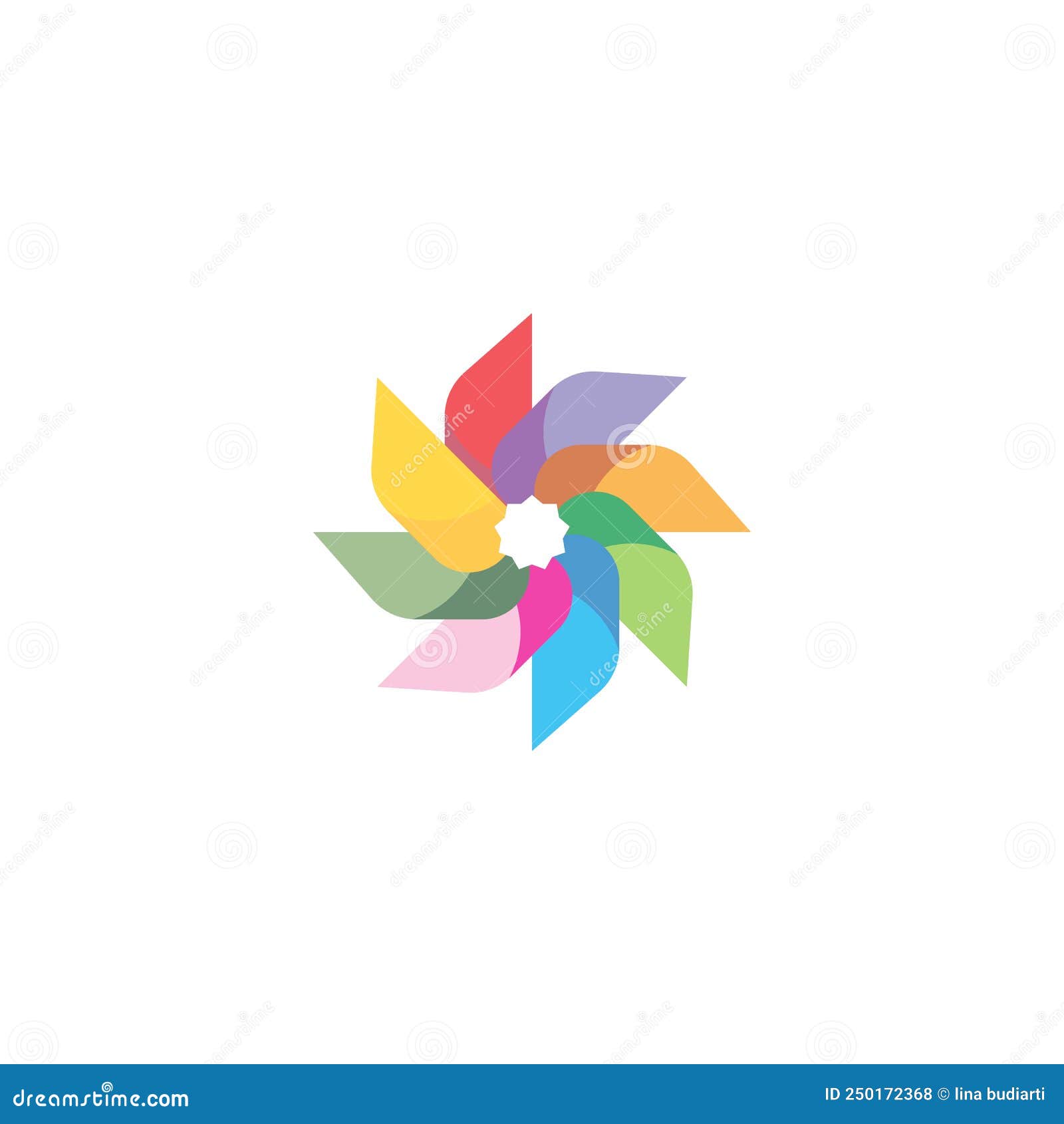 Paper windmill icon stock vector. Illustration of rainbow - 250172368
