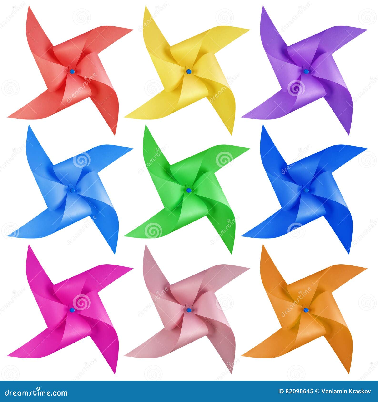Paper Windmill Pinwheels - Colorful Stock Image - Image of pleasure ...