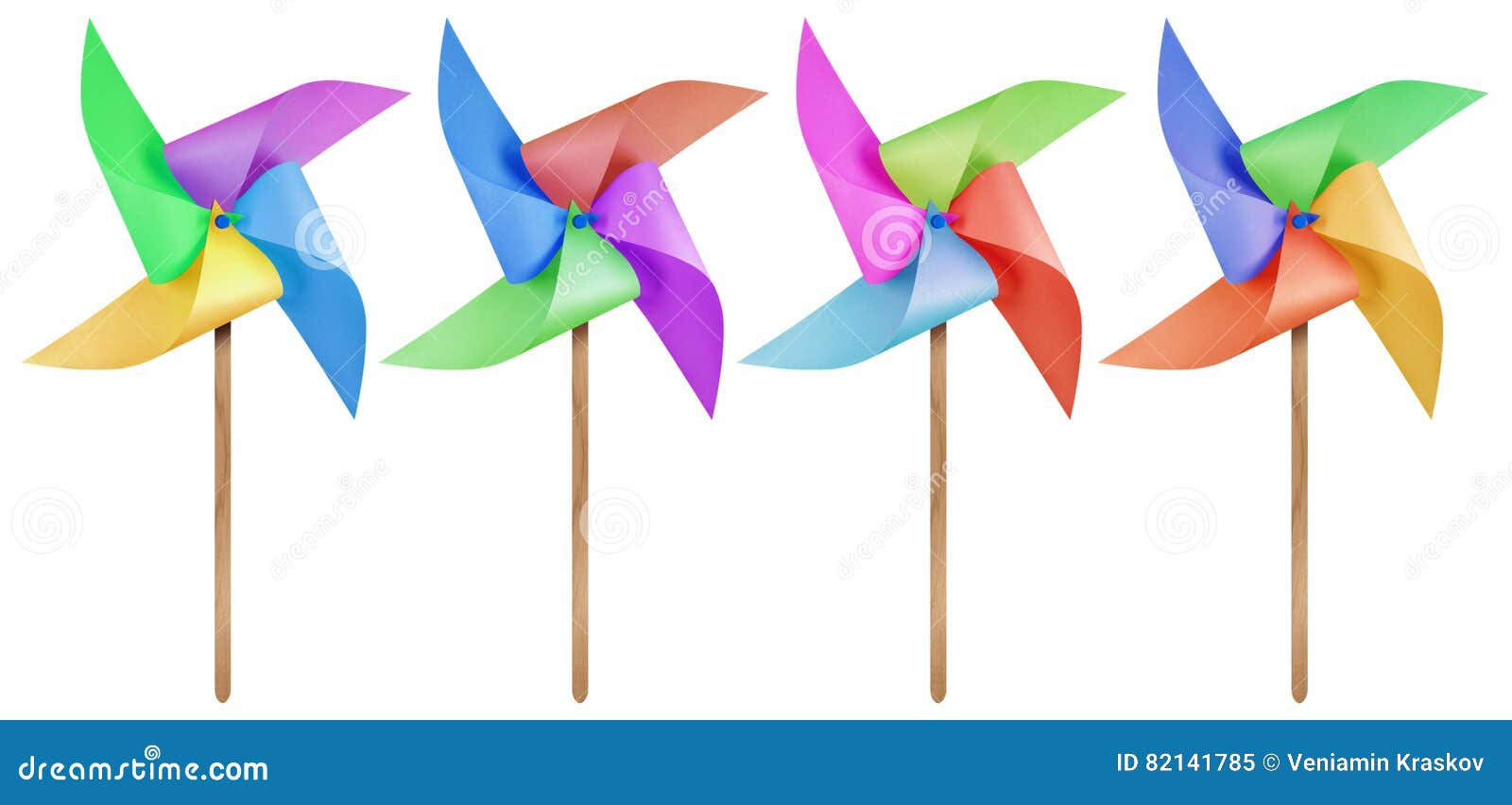 Paper Windmill Pinwheels - Colorful Stock Image - Image of weathercock ...