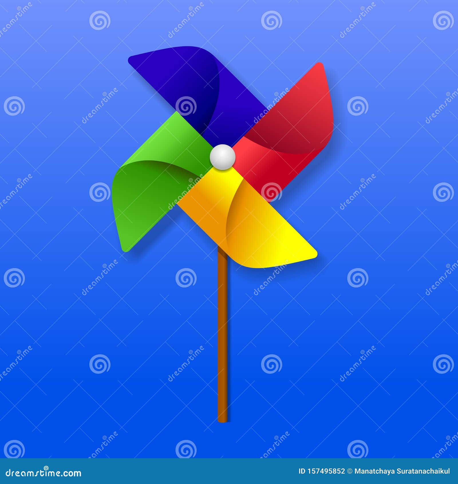Paper Windmill Color Background Stock Photo | CartoonDealer.com #79010928