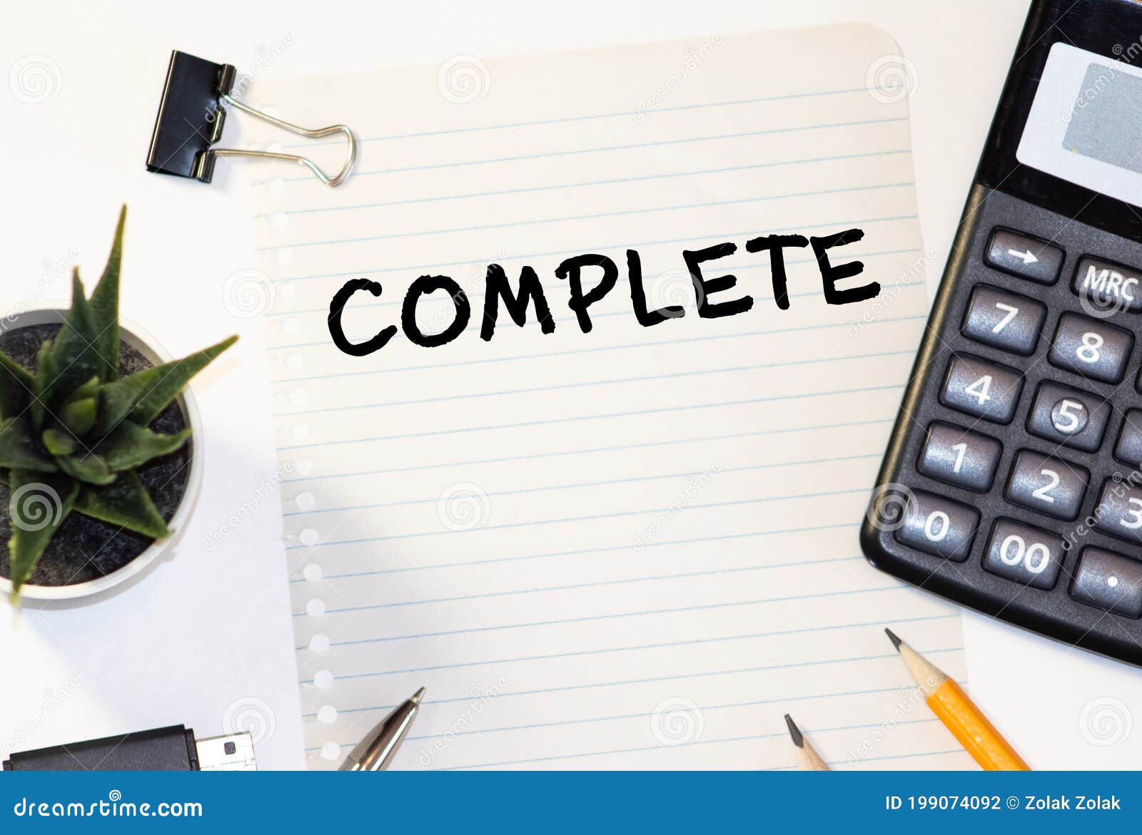 Paper with word complete stock photo. Image of complete - 199074092
