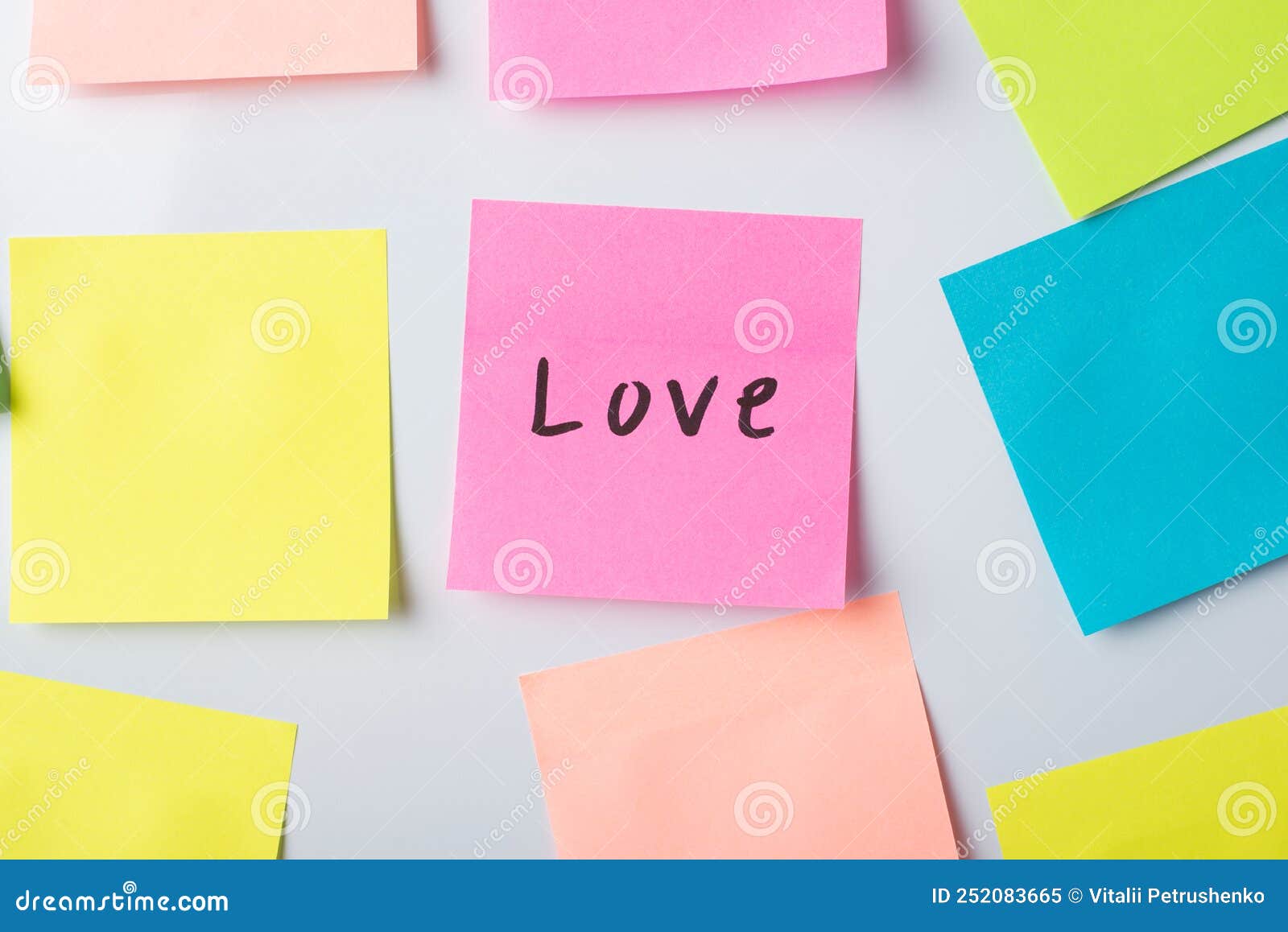 Paper with Word Love on the Wall Stock Image - Image of concept ...