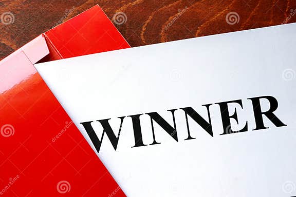 Paper with word winner stock image. Image of success - 76646903