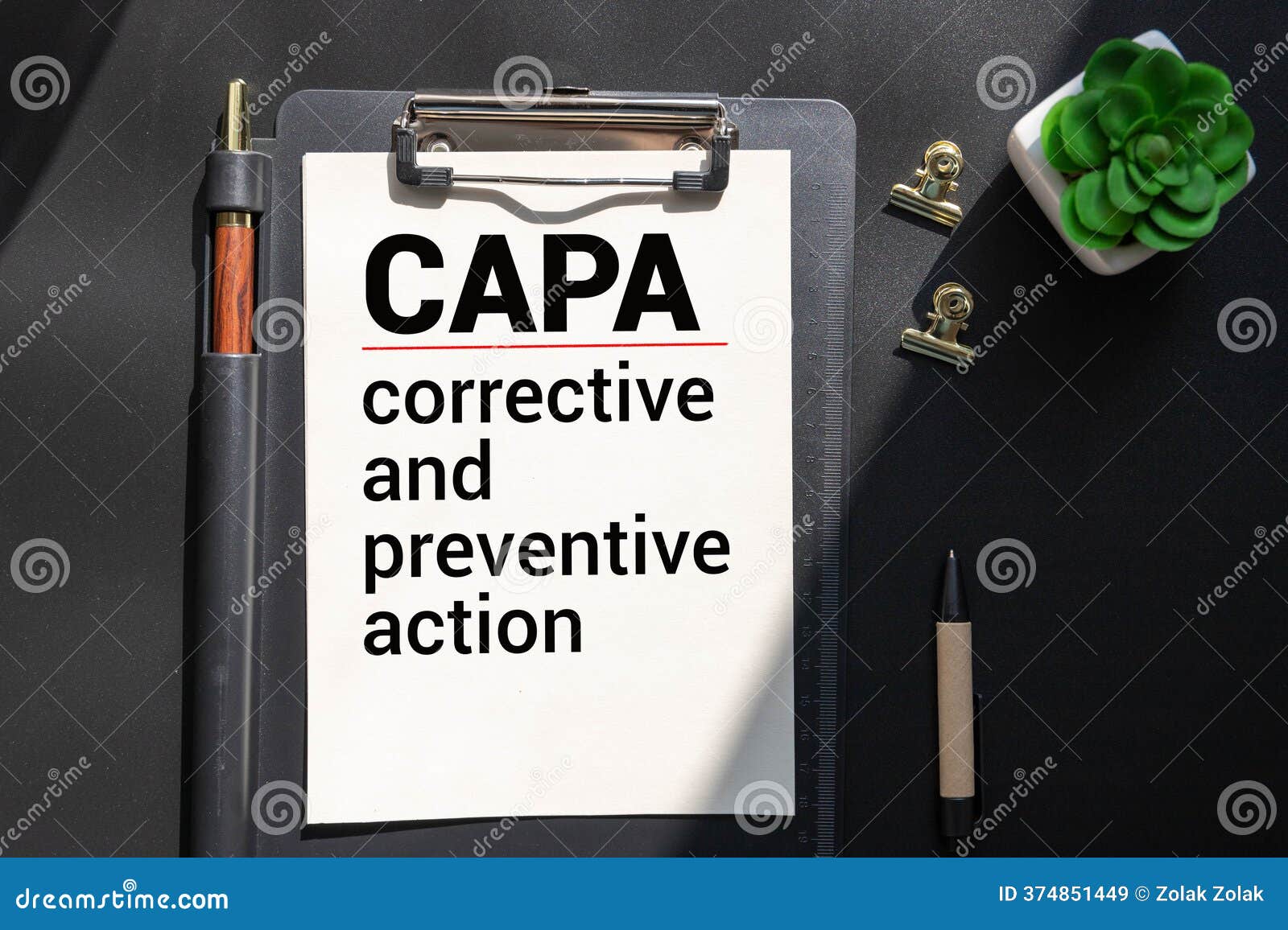 CAPA - Corrective And Preventive Action Acronym On Notepad, Business ...
