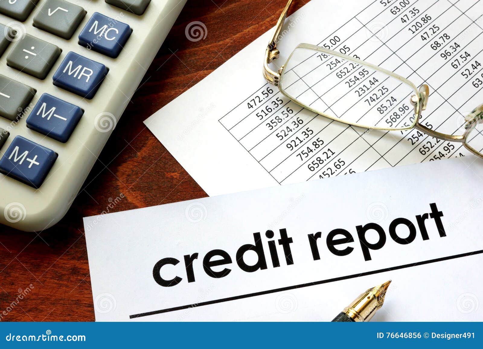 Paper with Words Credit Report Stock Photo - Image of budget, rating ...
