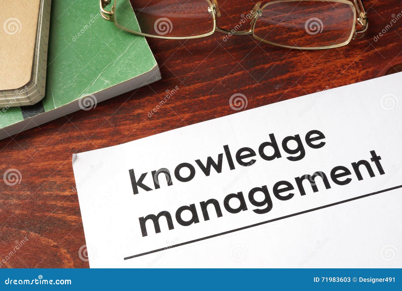 Paper with Words Knowledge Management. Stock Image - Image of ...