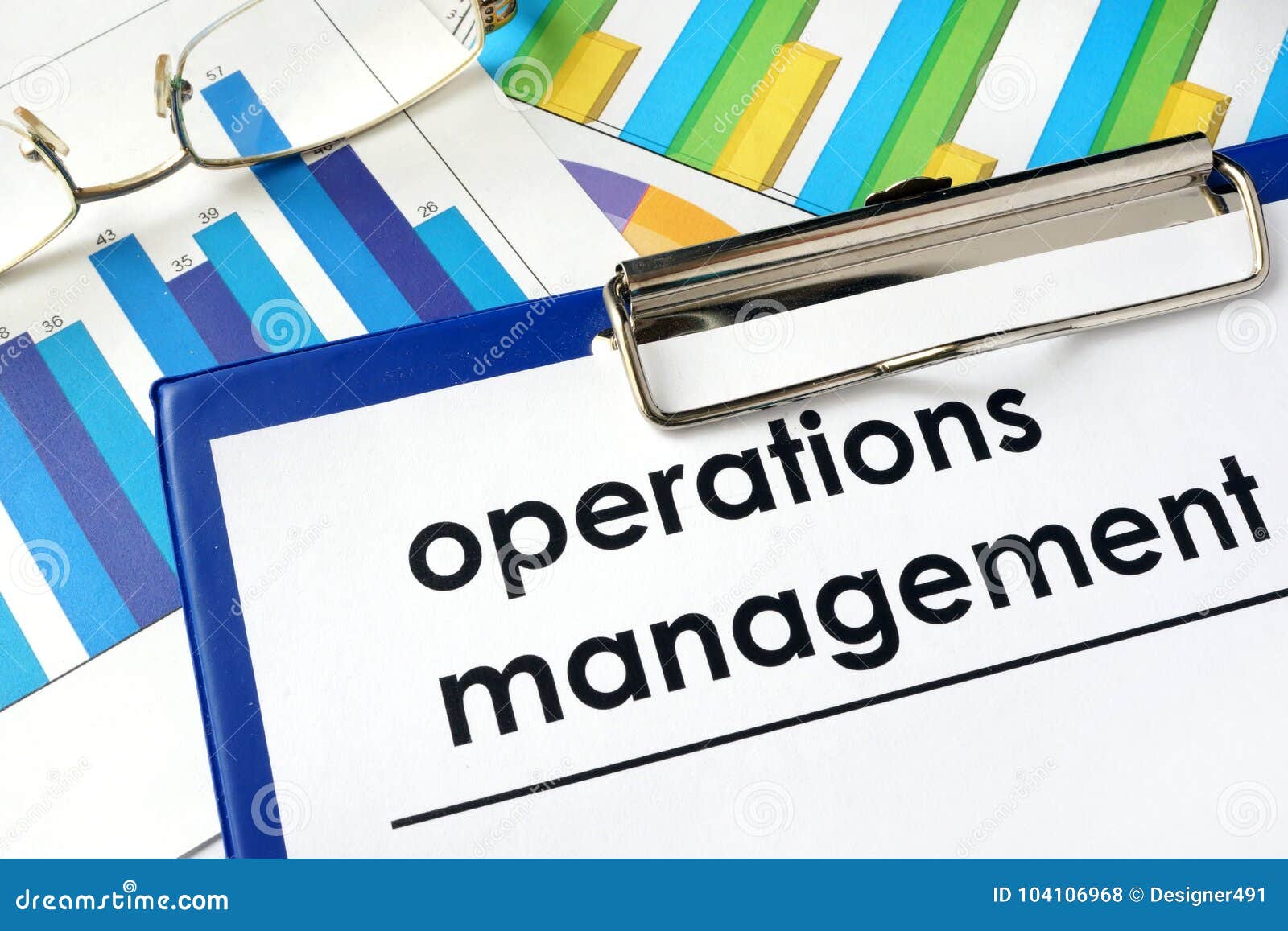 Paper with Words Operations Management and Charts. Stock Photo - Image ...