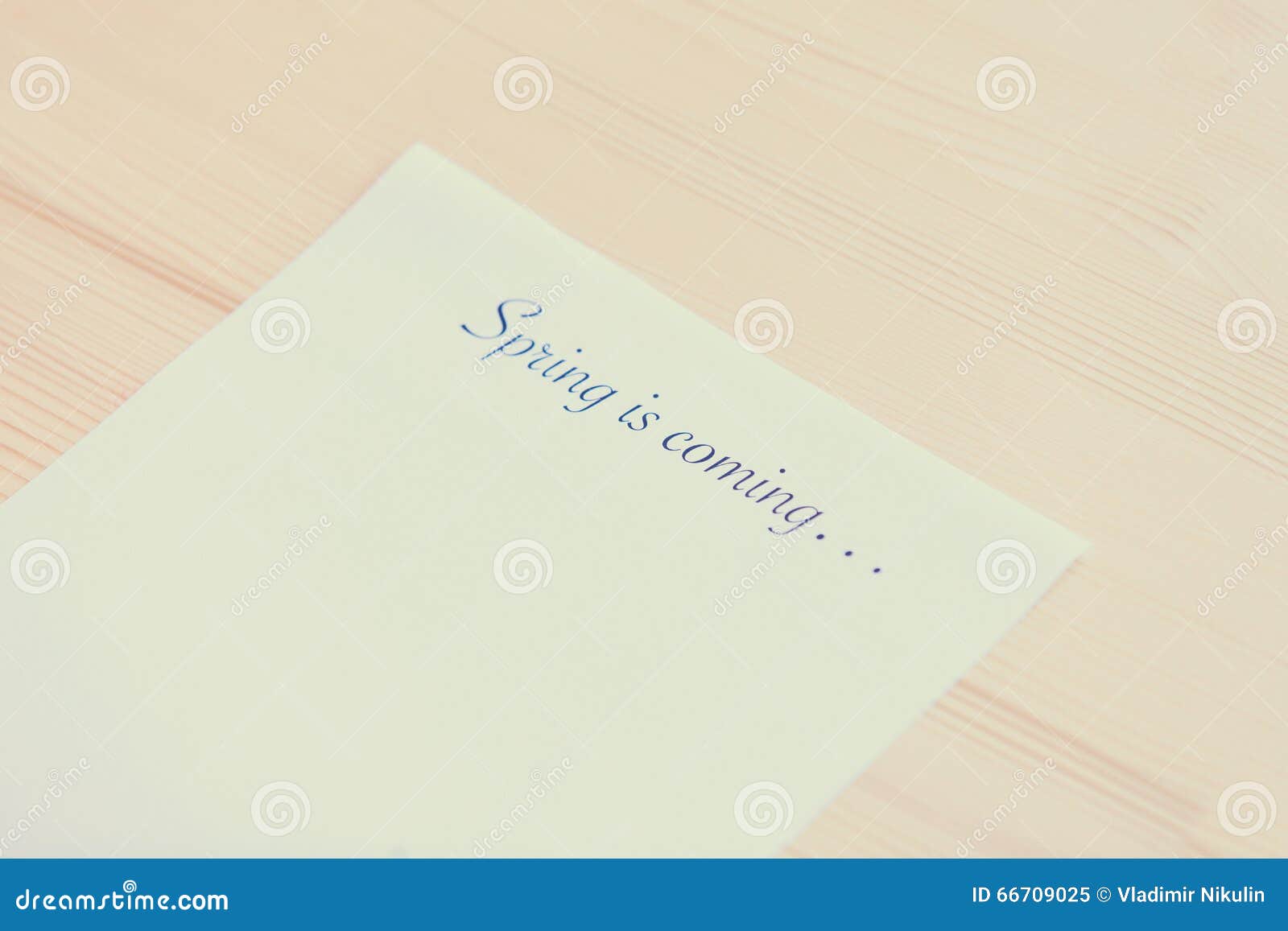 Paper with Words Spring in Coming Stock Image - Image of spring ...