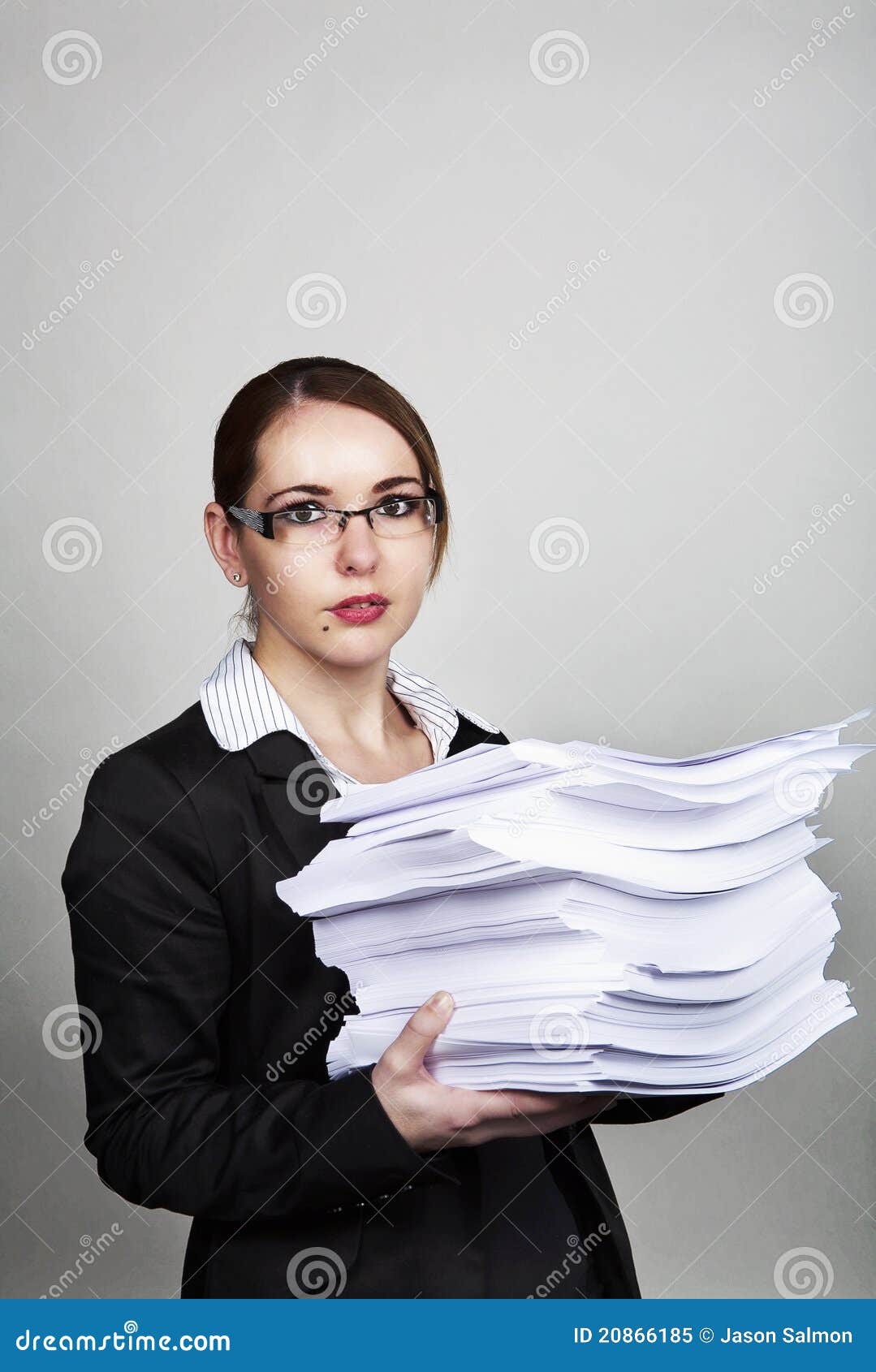 Paper work stock image. Image of businesswoman, woman - 20866185