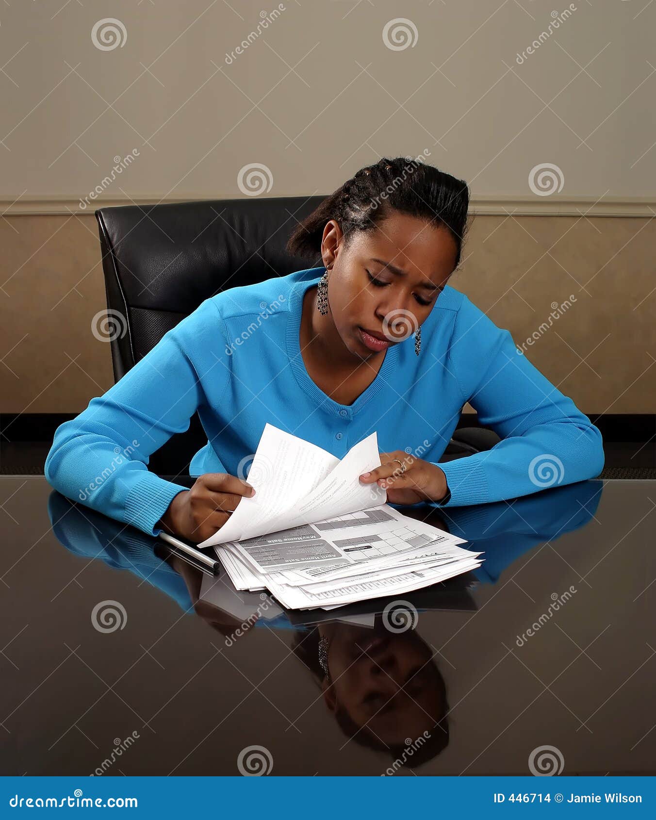 Paper Work stock photo. Image of attractive, woman, businesswoman - 446714