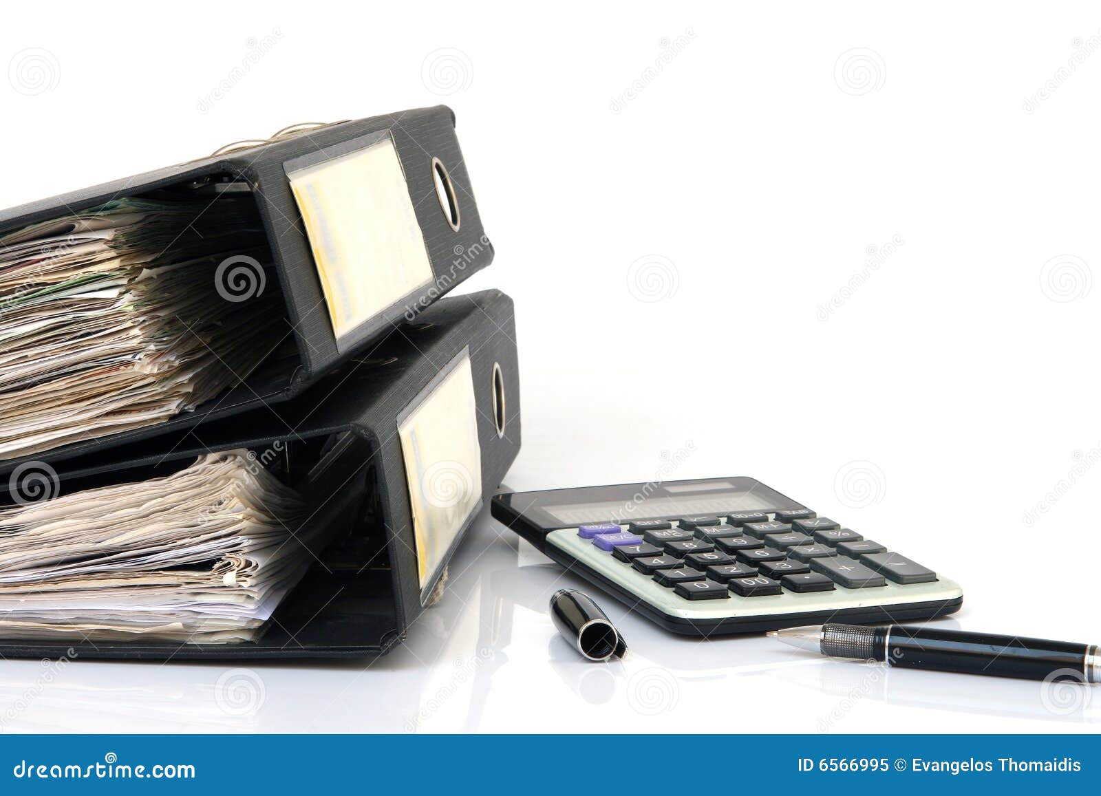 Paper work stock image. Image of isolated, business, file - 6566995