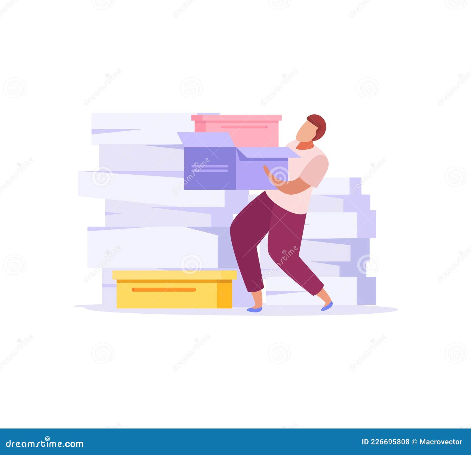 Paper Work Icon stock vector. Illustration of problem - 226695808