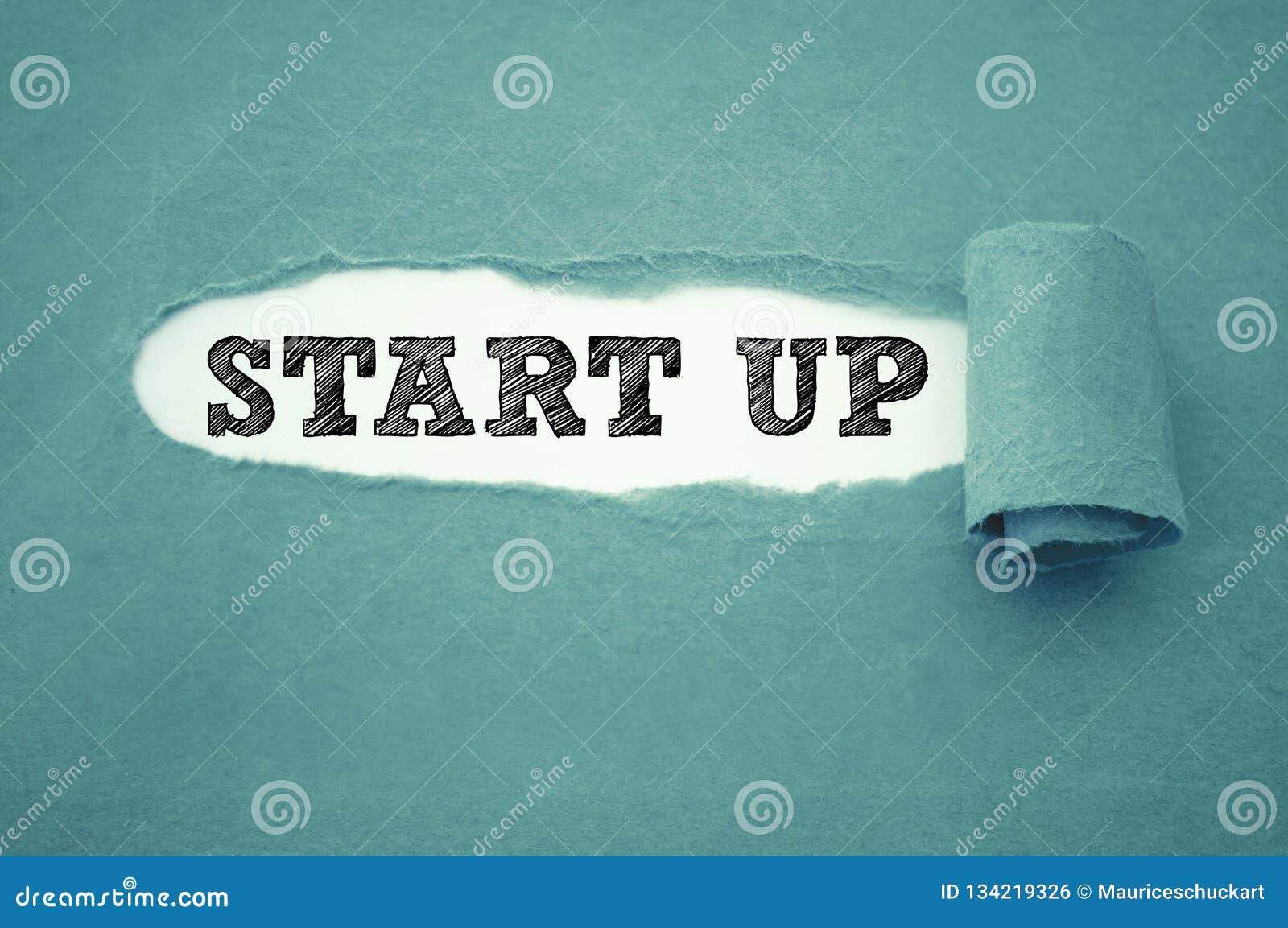 Paper work with start up stock photo. Image of design - 134219326