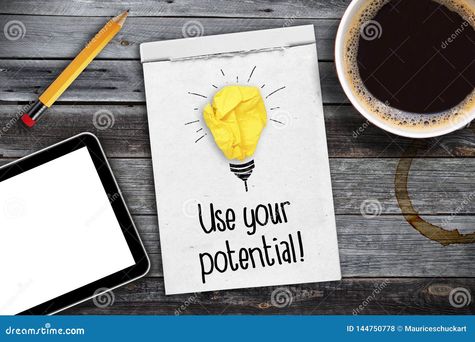 Paper Work with Use Your Potential Stock Photo - Image of employment ...