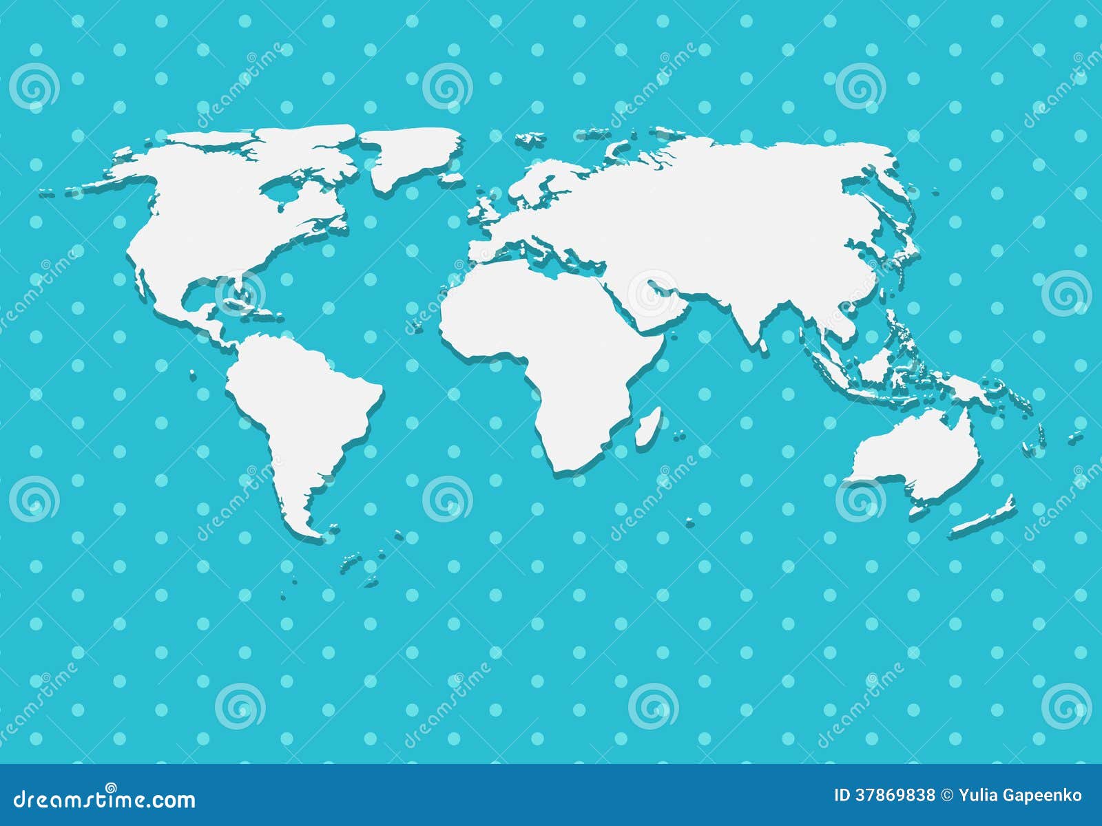 Paper World Map on Blue Background Vector Stock Vector - Illustration ...