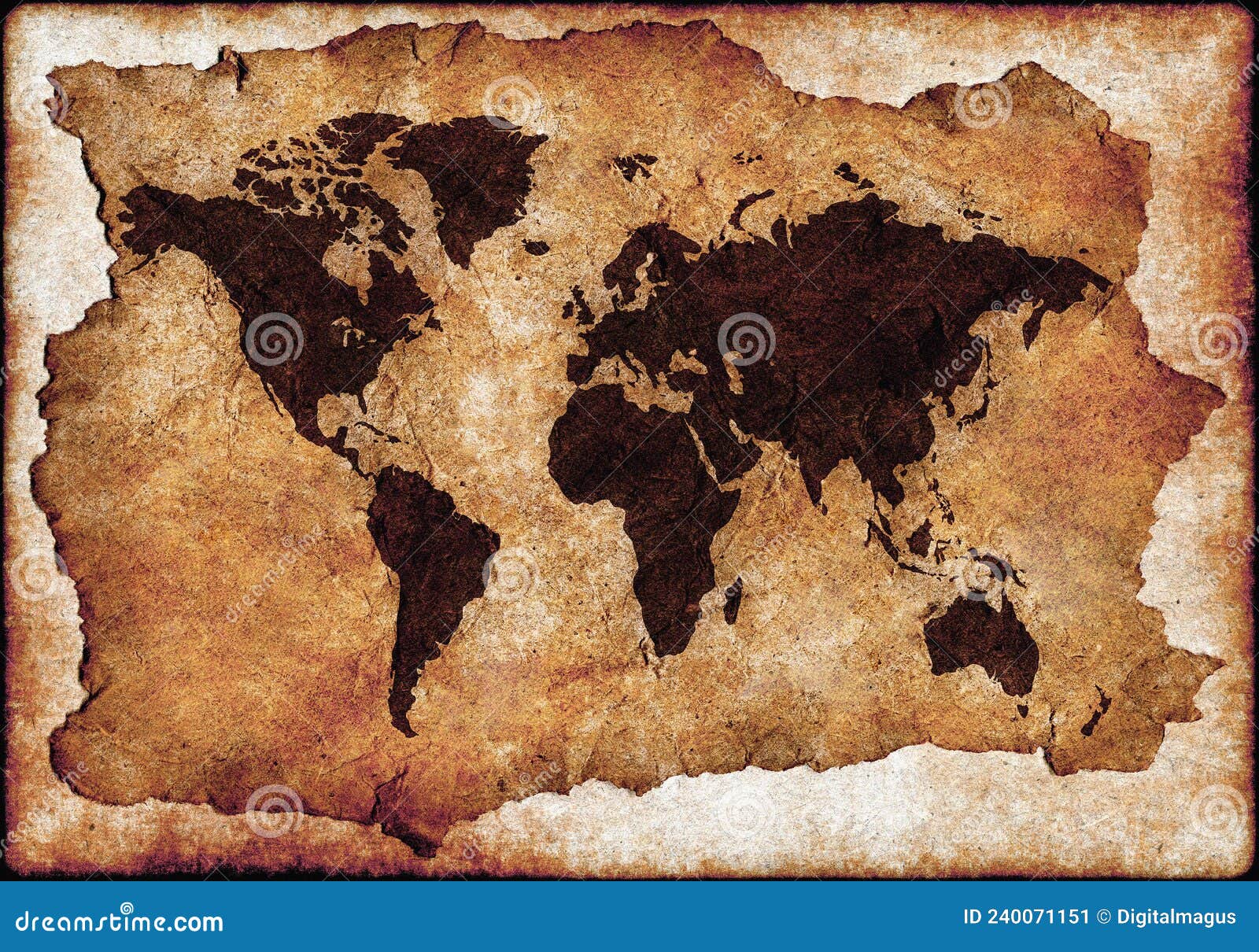 Old Paper World Map 2 Royalty-Free Stock Image | CartoonDealer.com #8199124