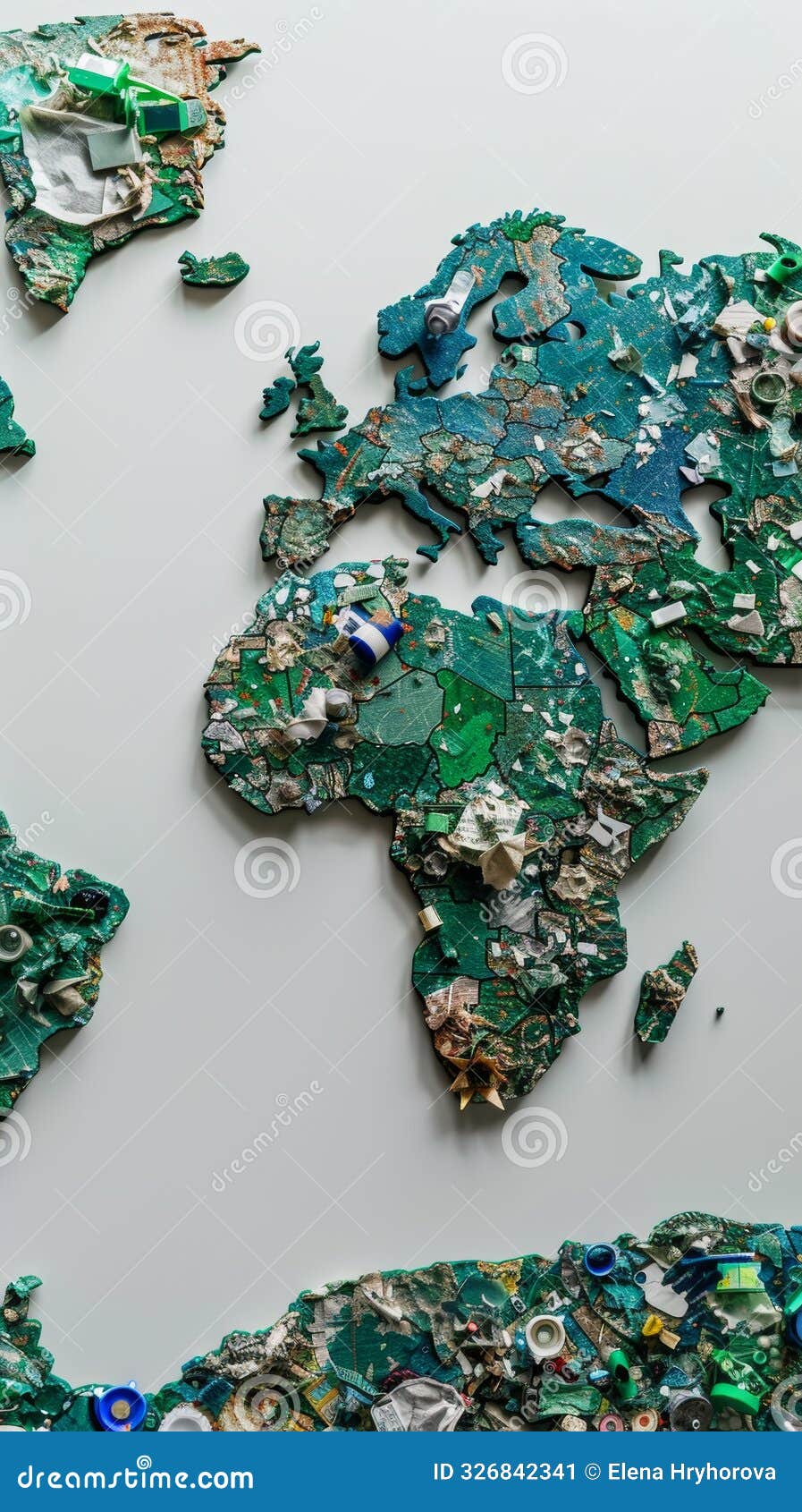 Paper World Map with Vibrant Colors on a Light Background, Representing ...