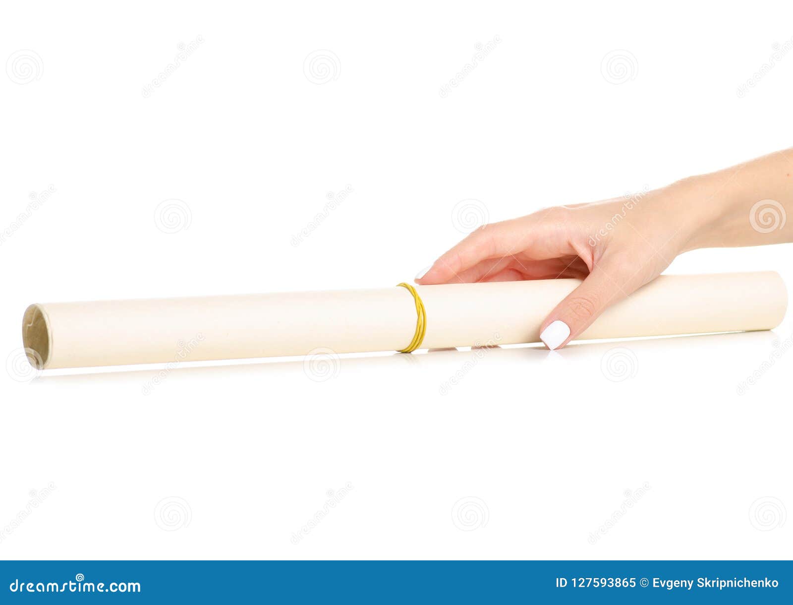 Paper wrapping in hand stock image. Image of space, thermal - 127593865