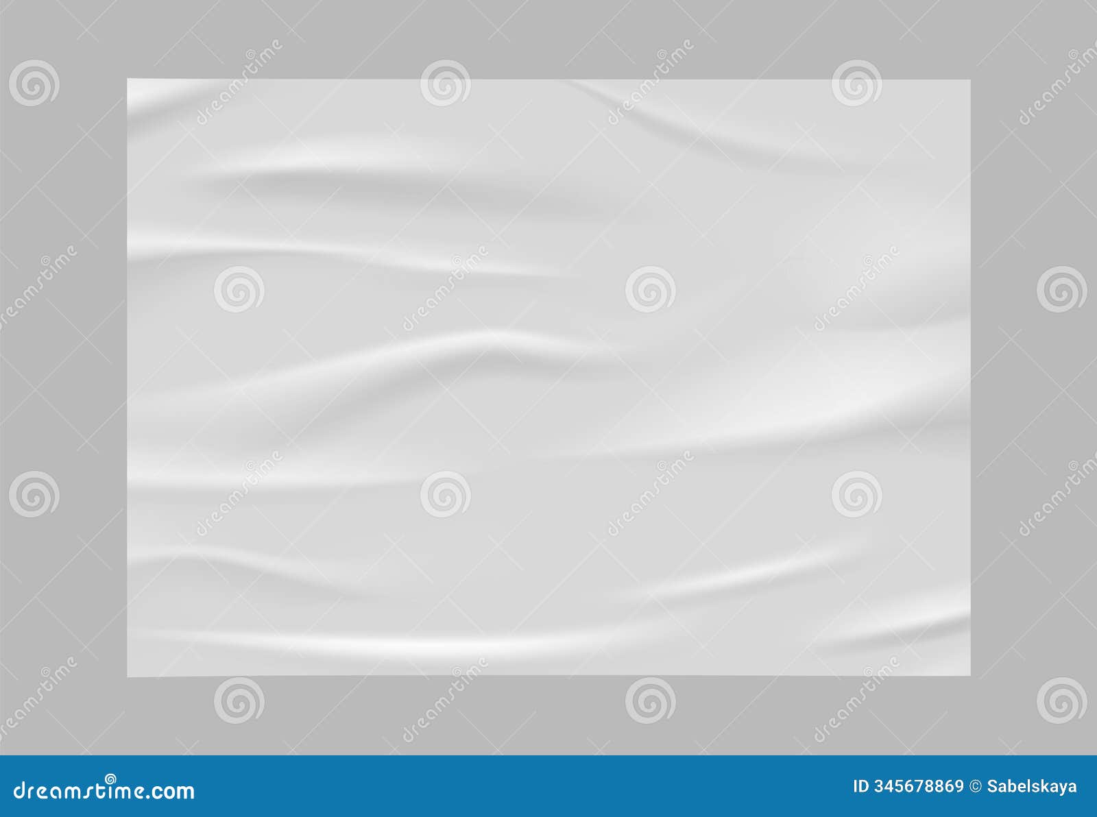 Paper Wrinkled Poster or Flyer, Glued Wrinkles Rectangle White Poster ...