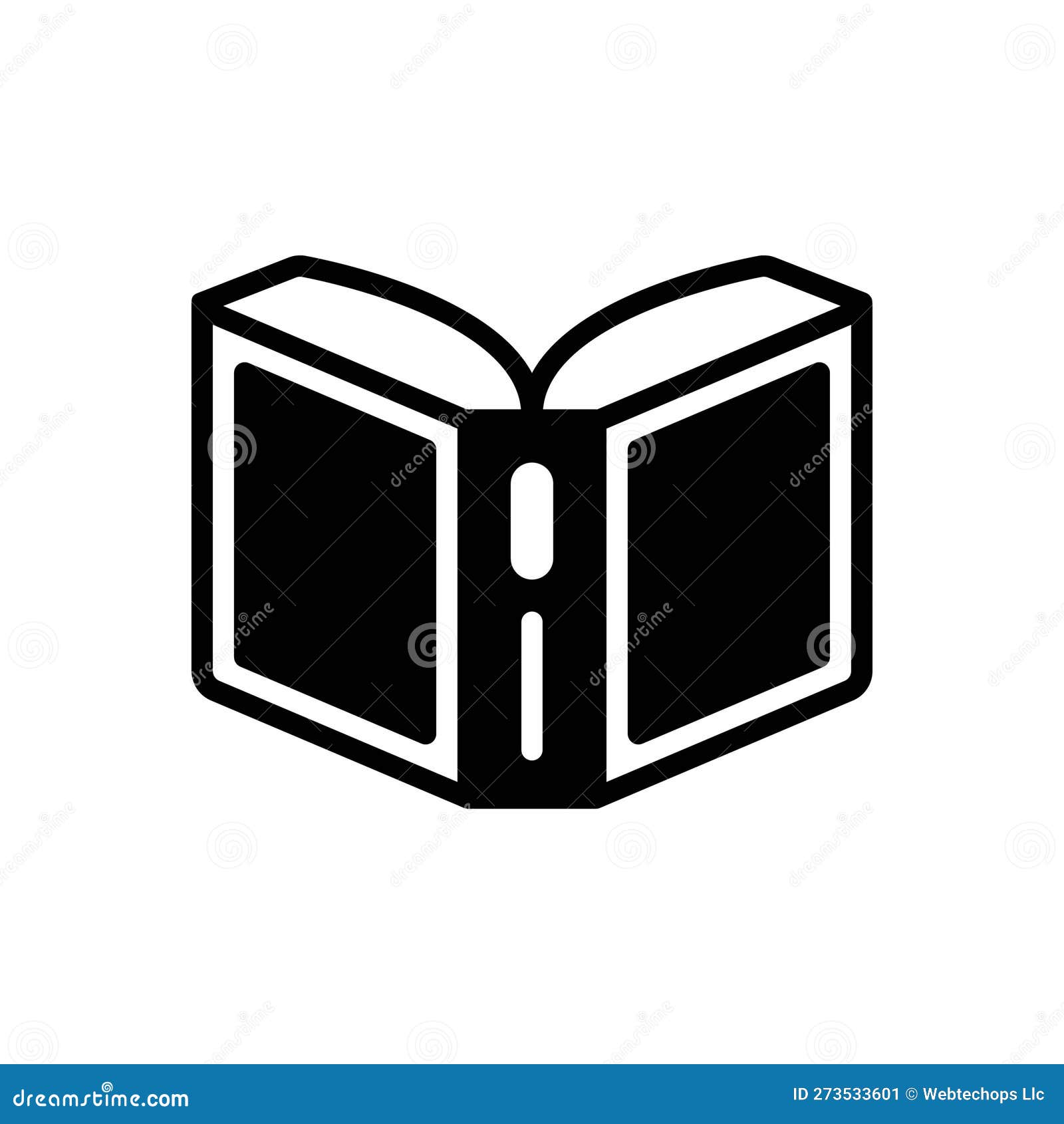 Black Solid Icon for Paperback, Pamphlet and Textbook Stock Vector ...