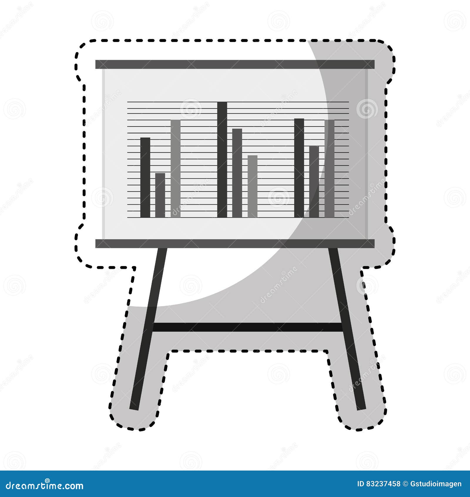Paperboard Training Isolated Icon Stock Illustration - Illustration of ...