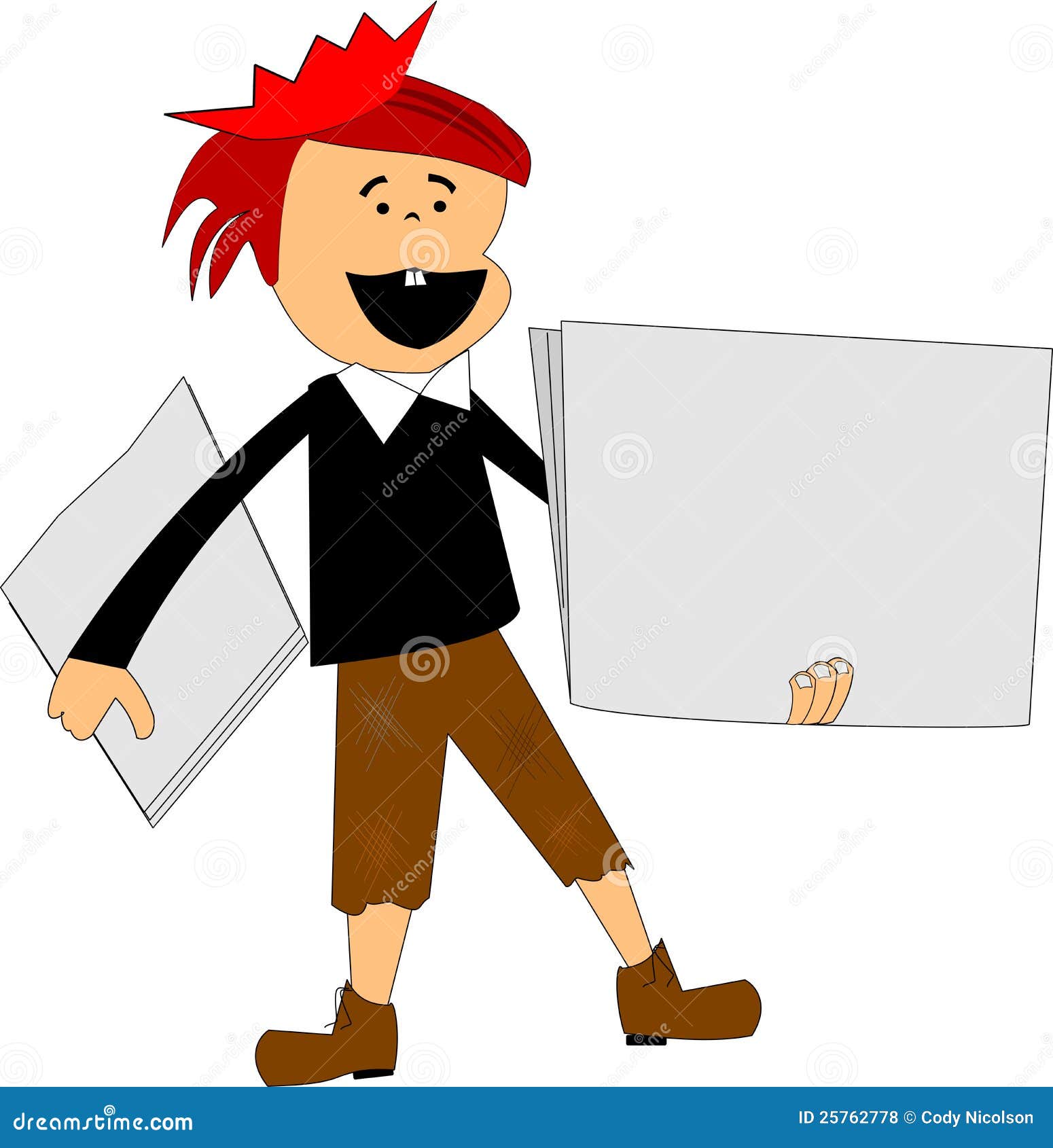 Paperboy stock vector. Illustration of concept, vintage - 25762778