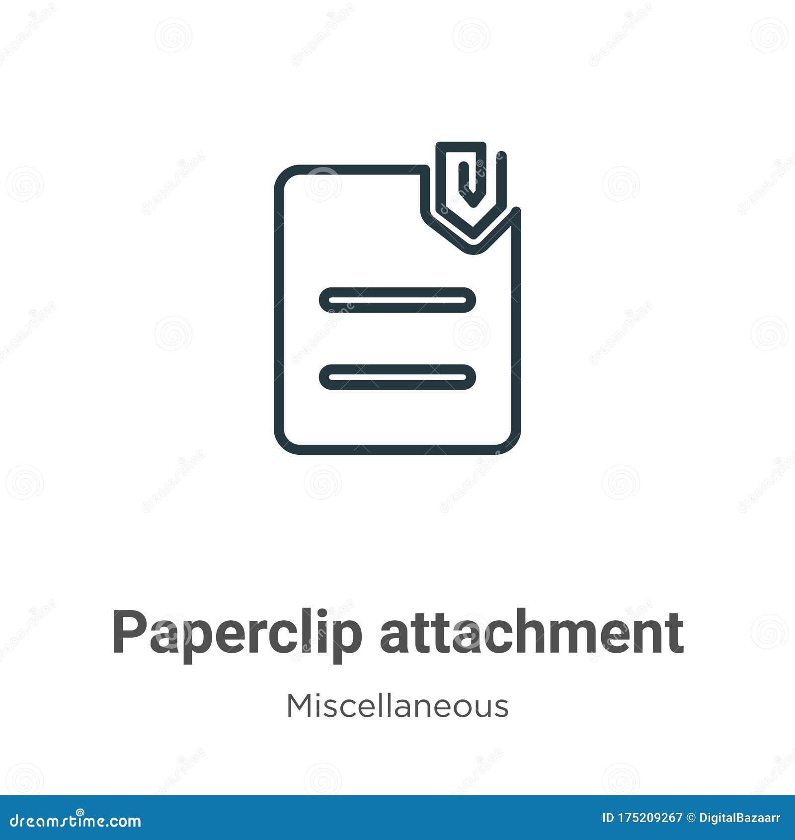 Paperclip Attachment Icon Vector Sign And Symbol Isolated On White ...