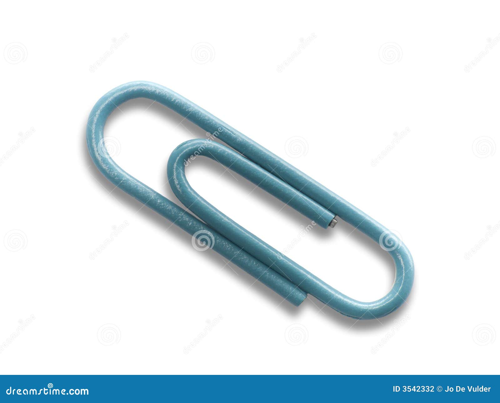 Paperclip azul foto de archivo. Imagen de metal, papel - 3542332