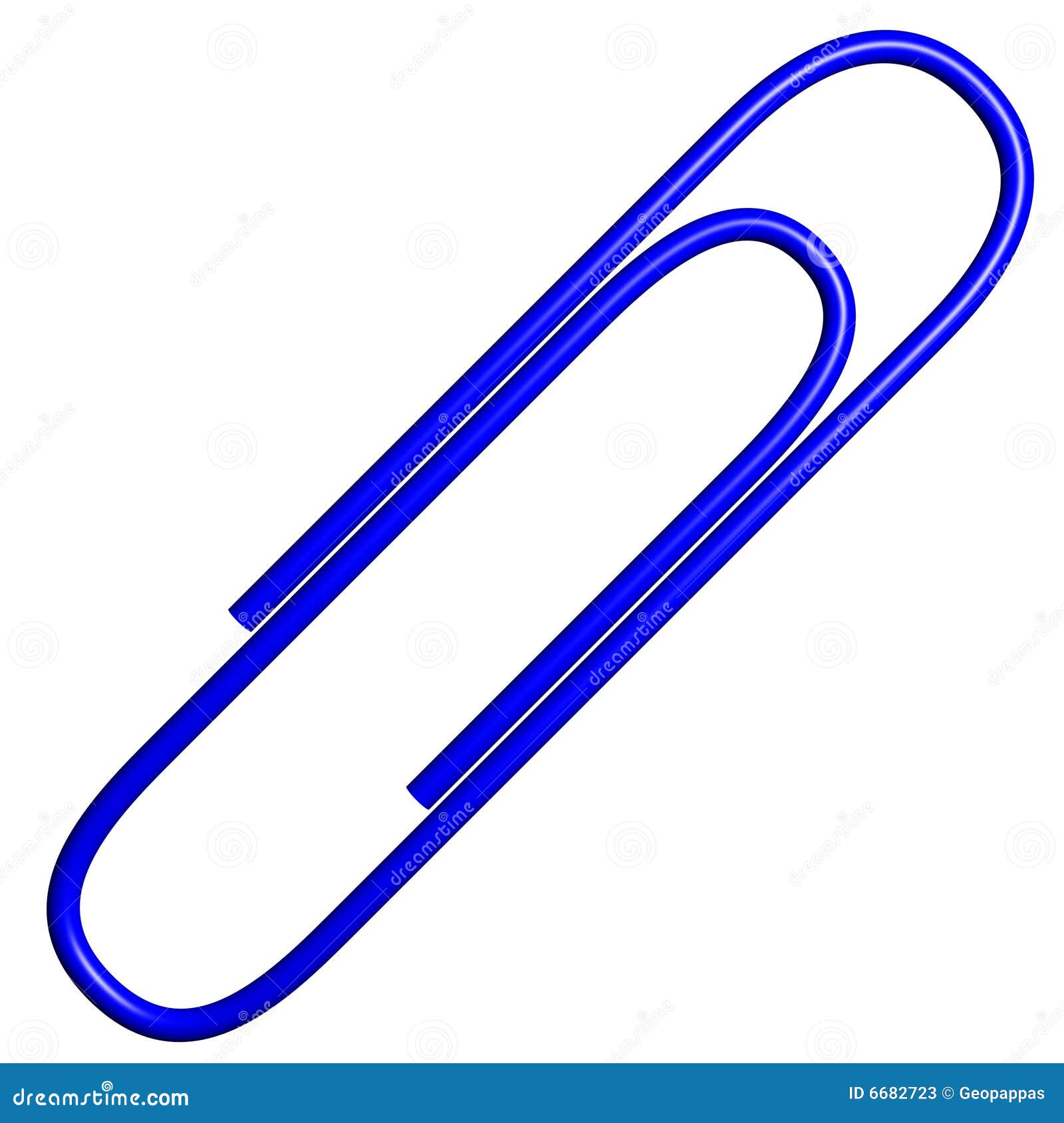 Paperclip Azul Del Clip De Papel Stock de ilustración - Ilustración de ...
