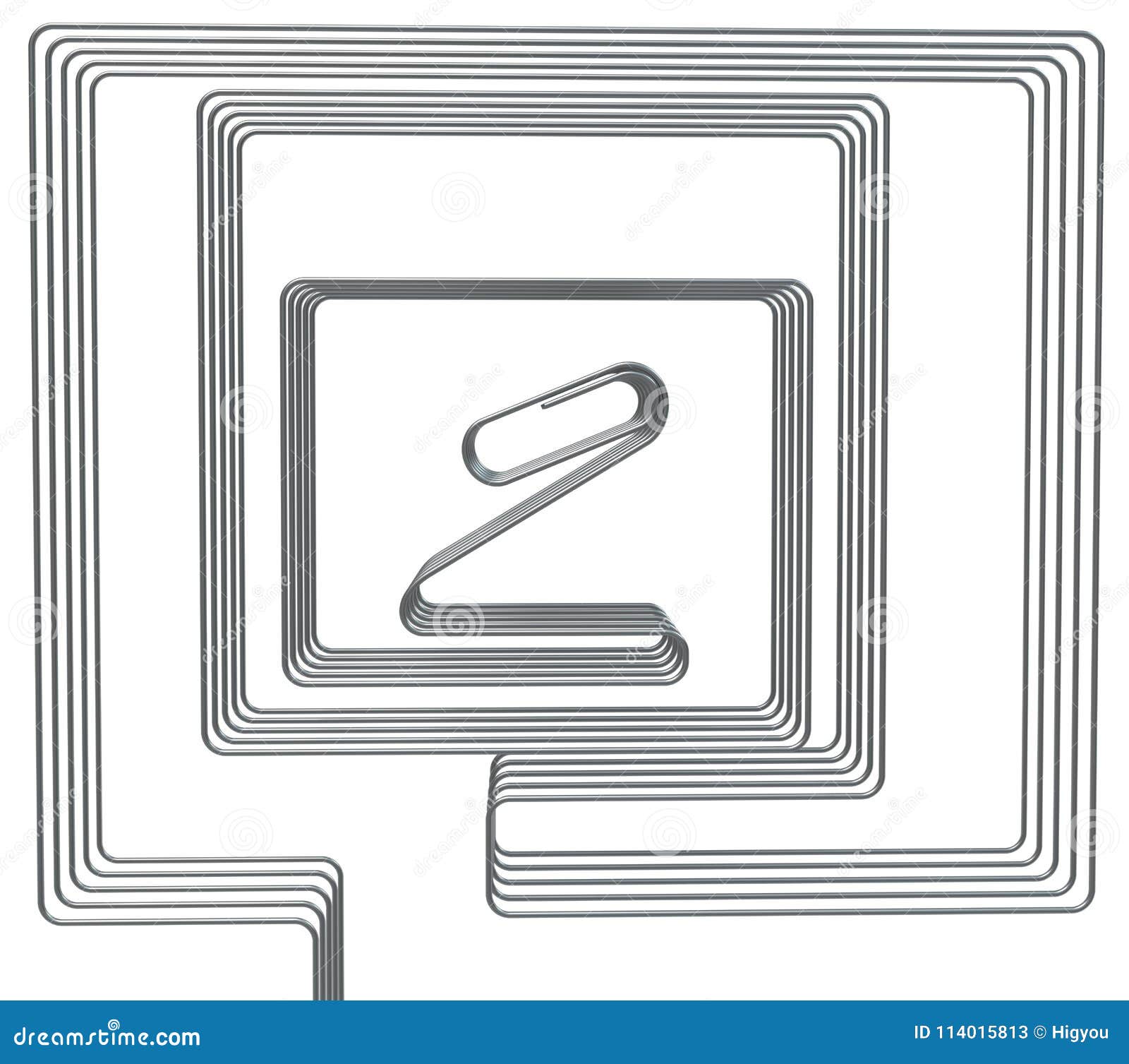 Paperclip Bent Labyrinth stock de ilustración. Ilustración de extracto ...