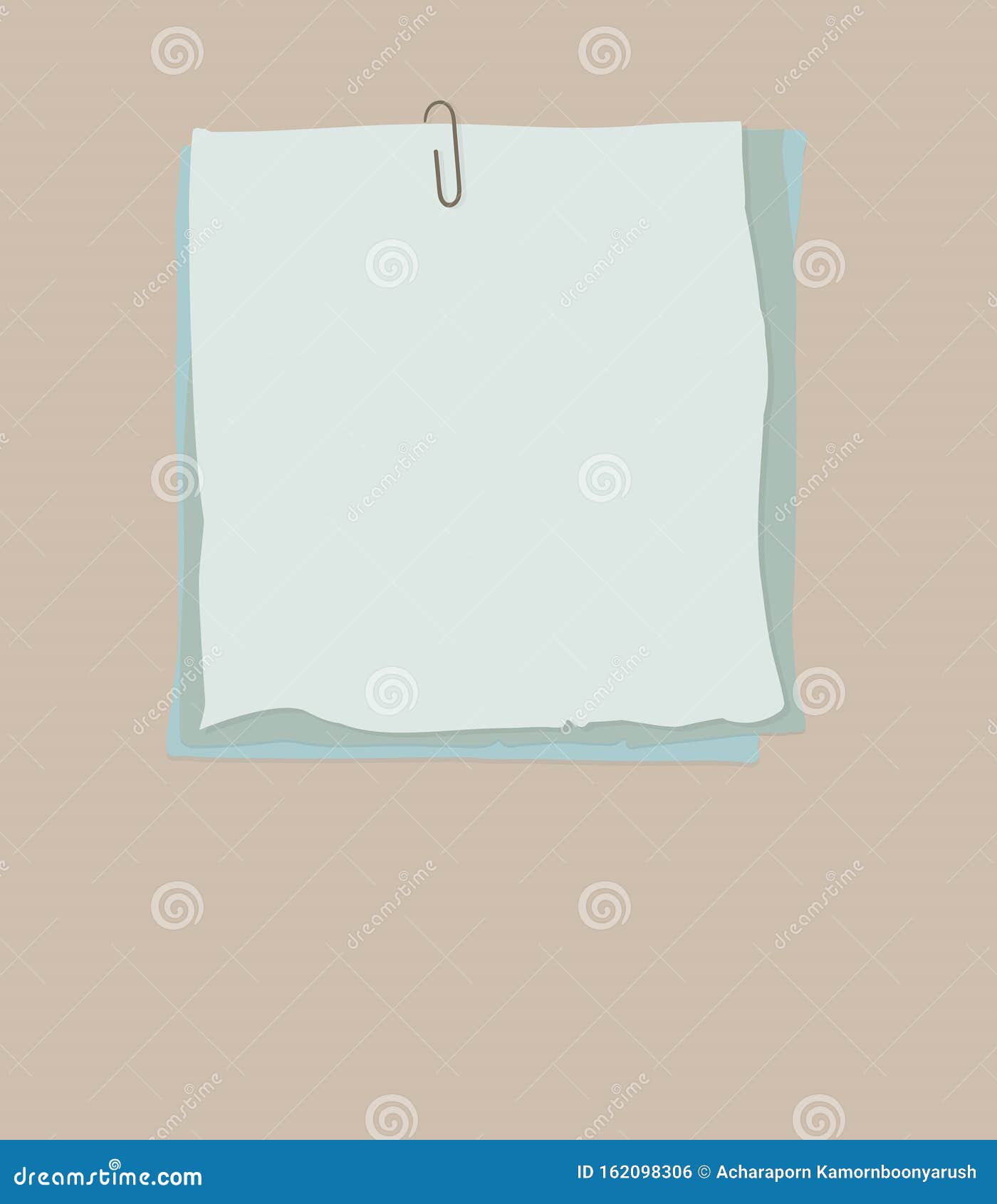 Paperclip with Blank Notepaper Stock Illustration - Illustration of ... Paperclip with Blank Notepaper Stock Illustration - Illustration of ...