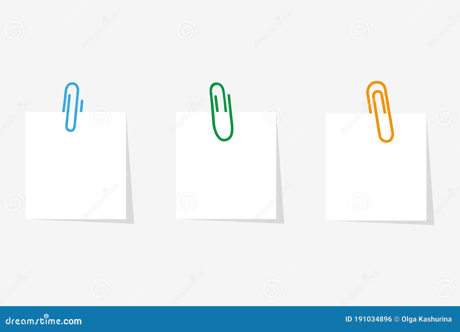 Paperclip with Blank White Notepaper Stock Illustration - Illustration ... Paperclip with Blank White Notepaper Stock Illustration - Illustration ...
