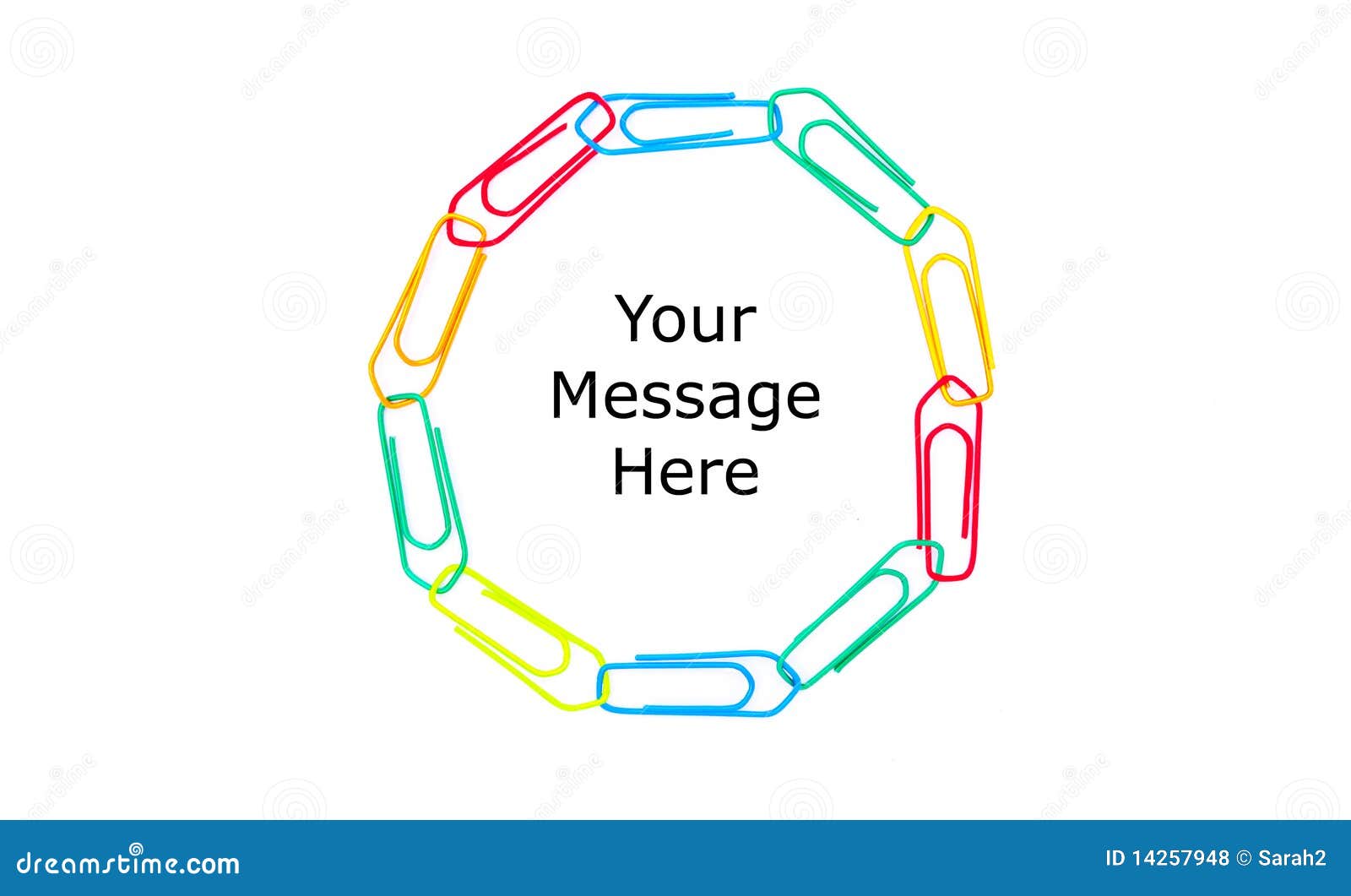 Paperclip circle stock photo. Image of blue, close, border - 14257948