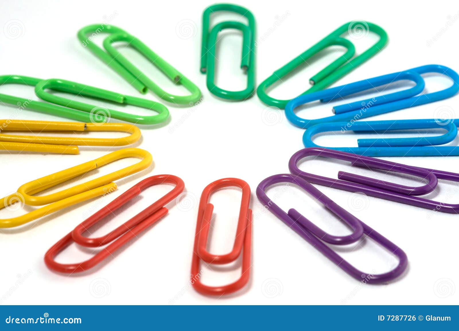 Paperclip circle stock photo. Image of clip, multicoloured - 7287726
