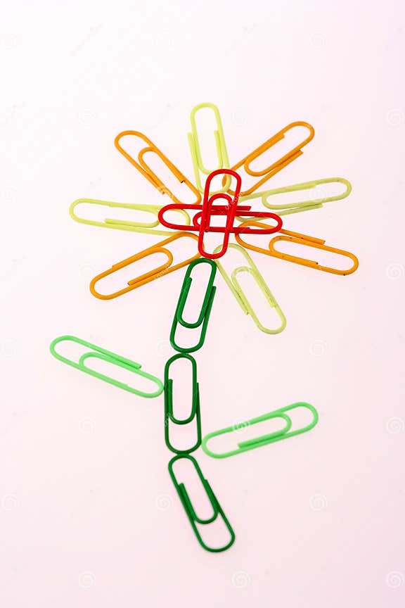 Paperclip flower stock image. Image of conceptual, colored - 1855975