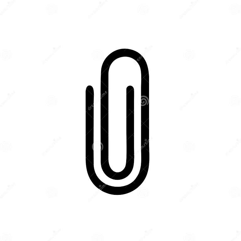 Paperclip Icon Vector Design Symbol Stock Vector - Illustration of ...
