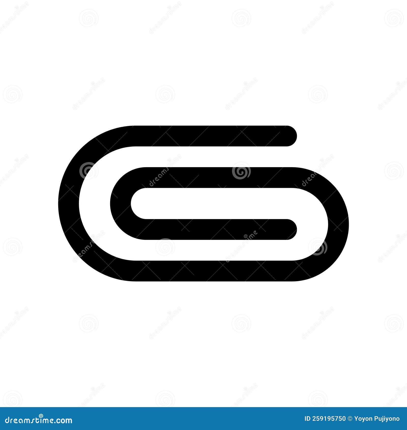 Paperclip Icon For Document Attachment Vector Illustration ...