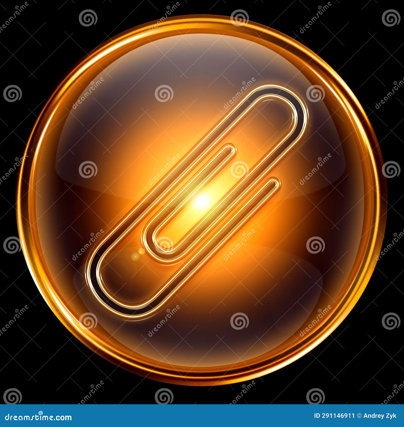 Paperclip Icon Or Logo In Outline Vector Illustration | CartoonDealer ...