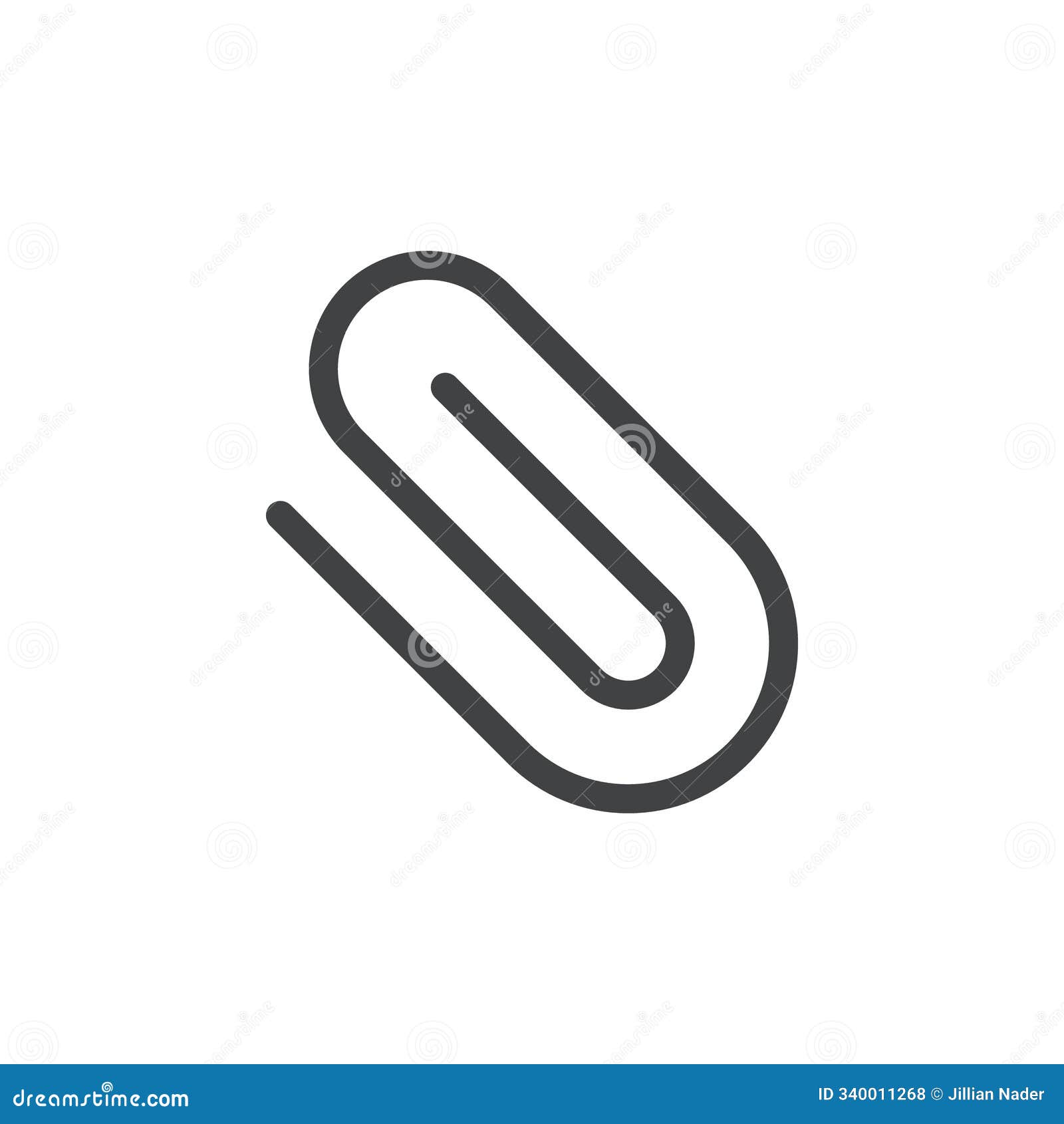 Paperclip Icon Representing Attachment or Linking Stock Illustration ...