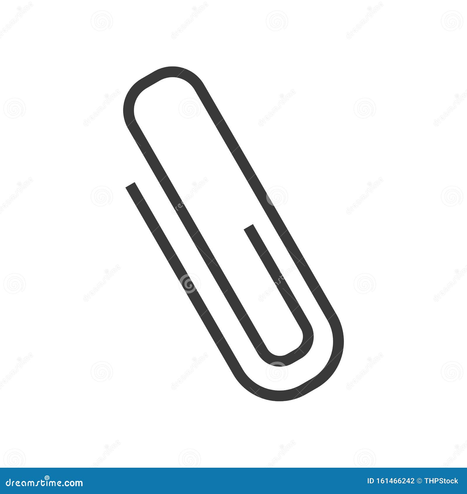 Paperclip Icon Or Logo In Outline Vector Illustration | CartoonDealer ...