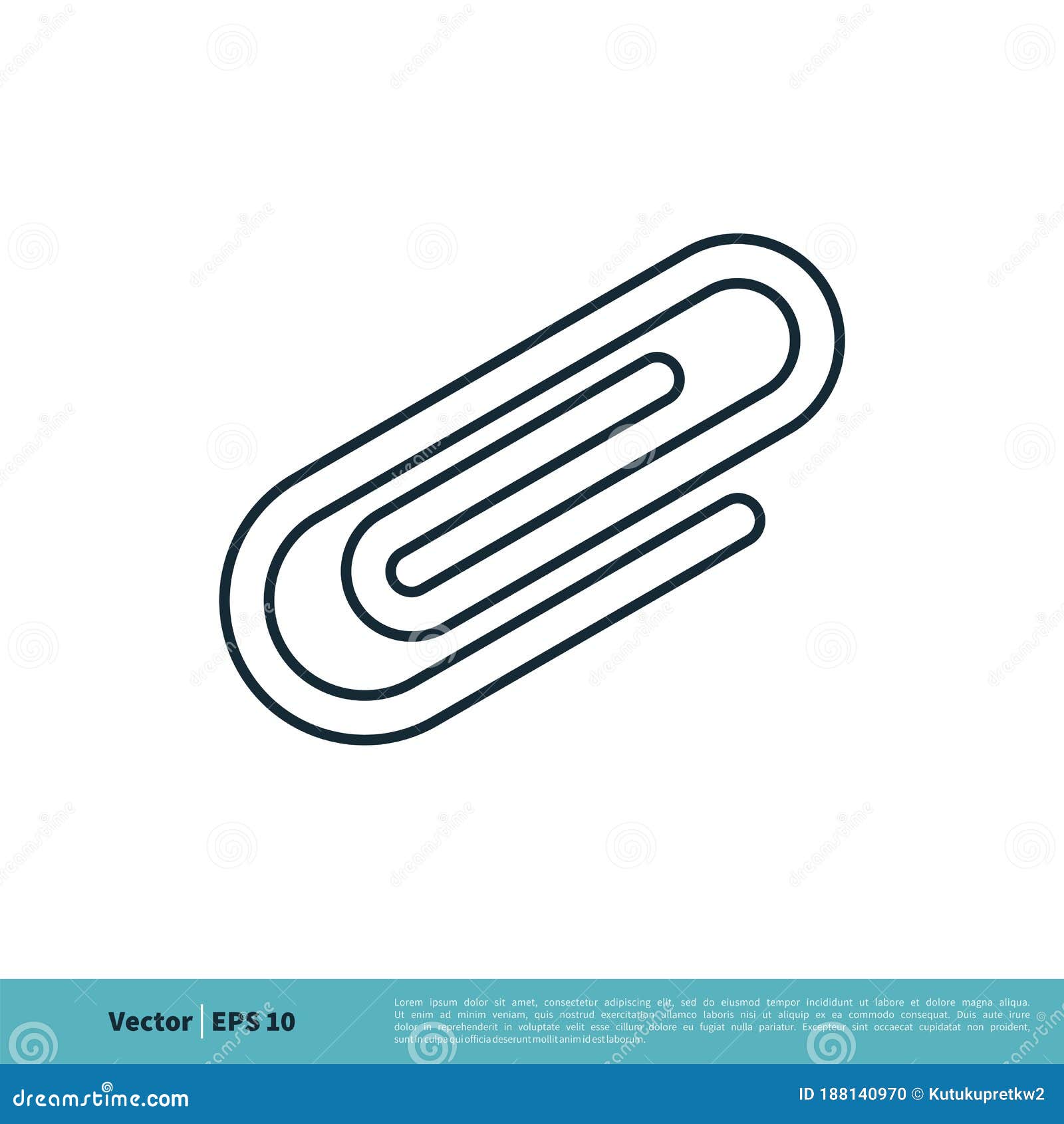 Paperclip Icon Vector Logo Template Illustration Design. Vector EPS 10 ...